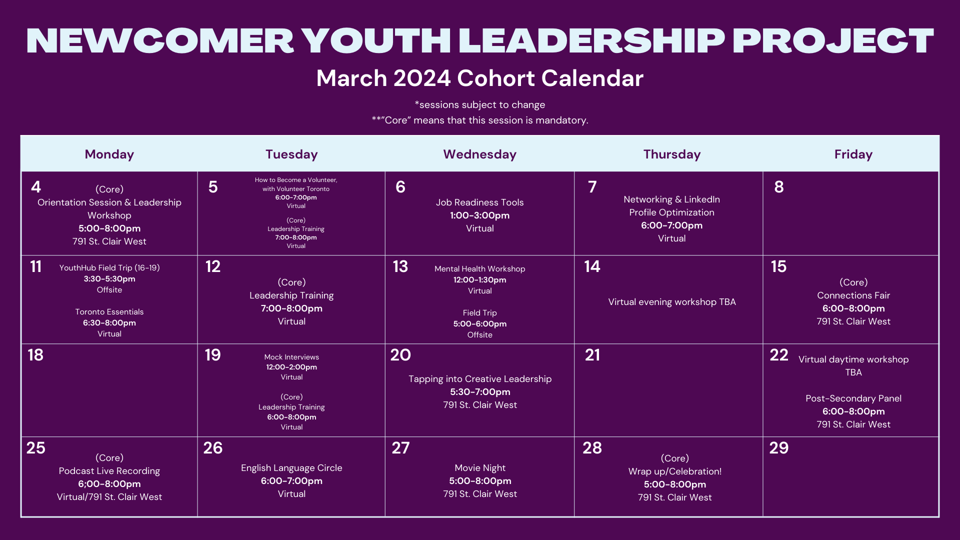 Newcomer Youth Leadership Project — Skills for Change