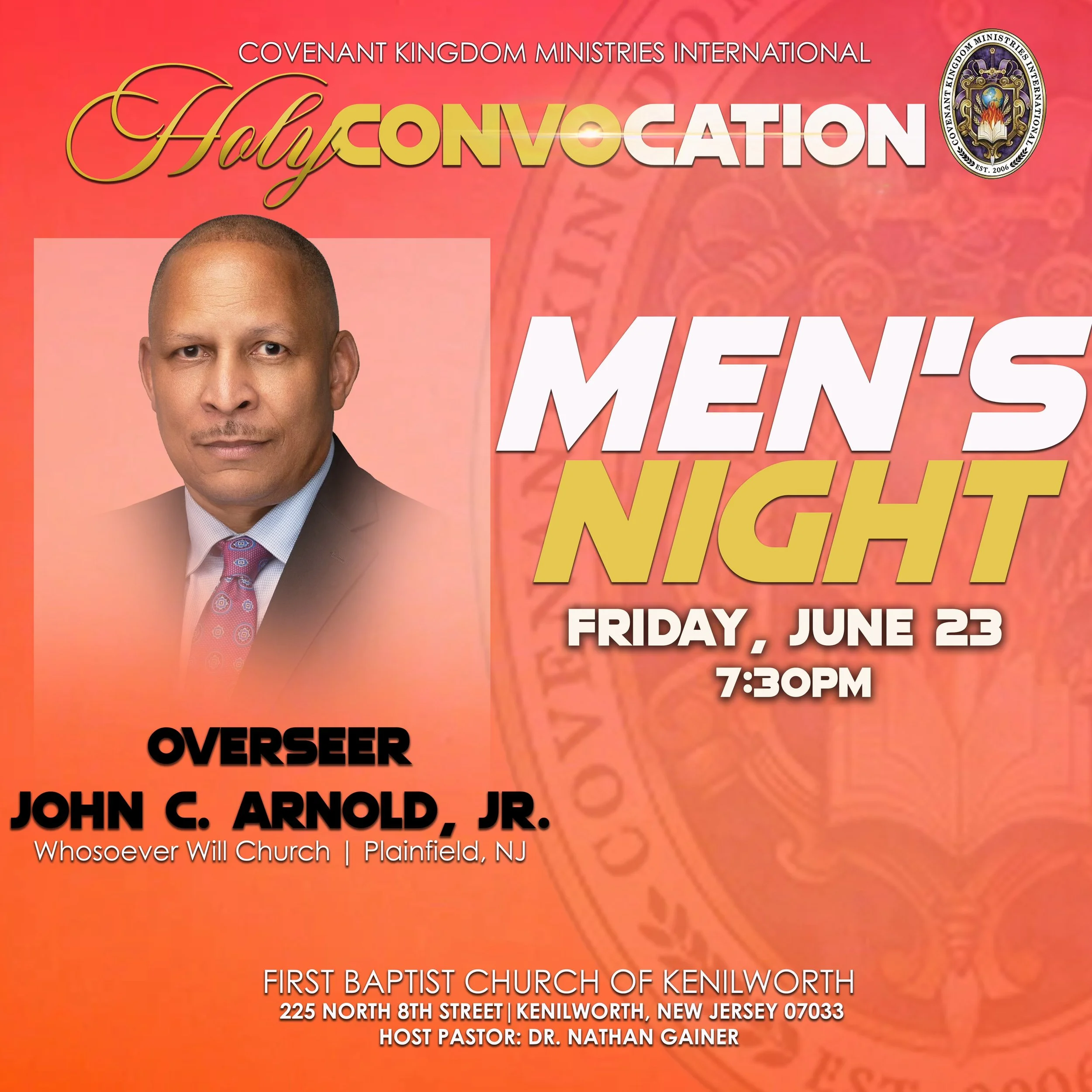 Men's Night - Holy Convocation — Covenant Kingdom Ministries International
