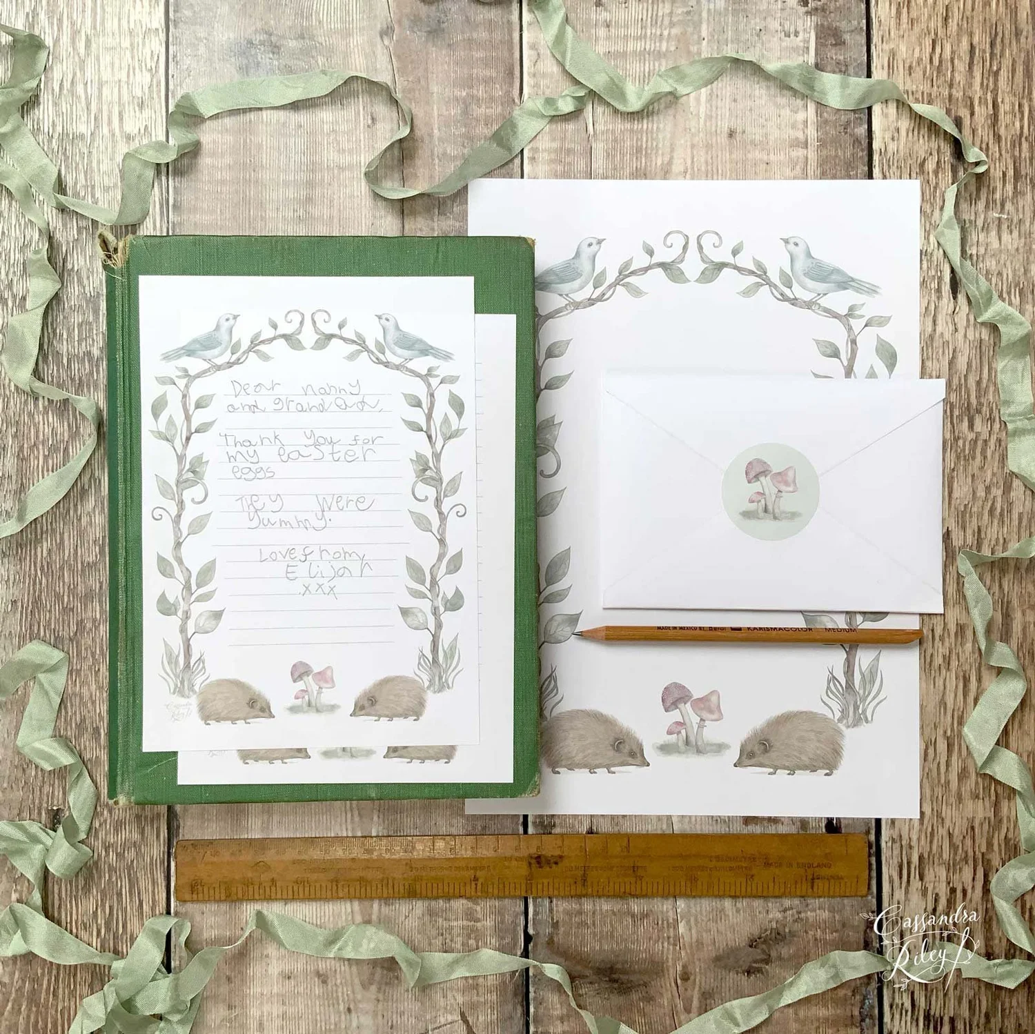 Printable Hedgehog Writing Set