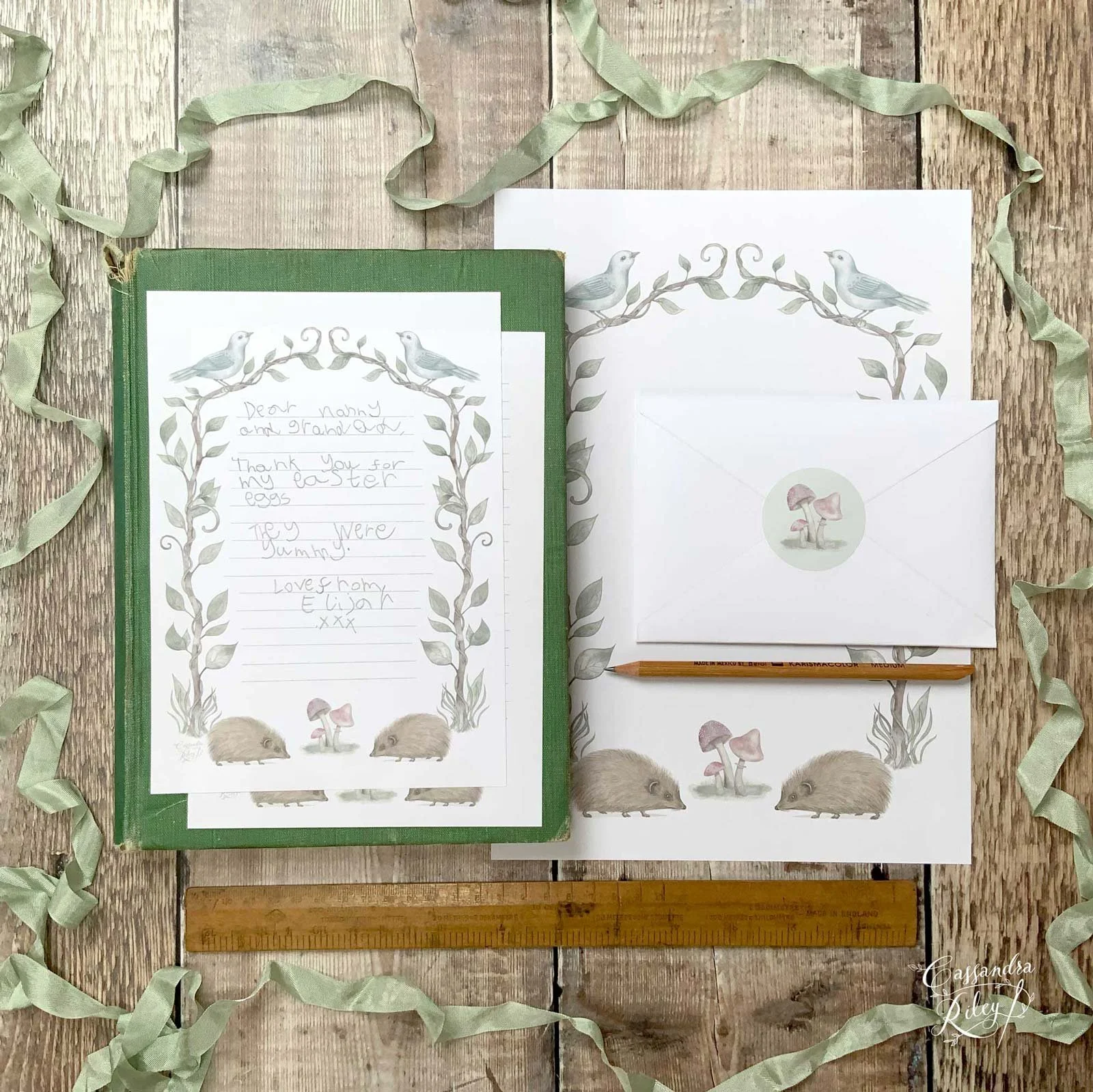 Printable Hedgehog Writing Set