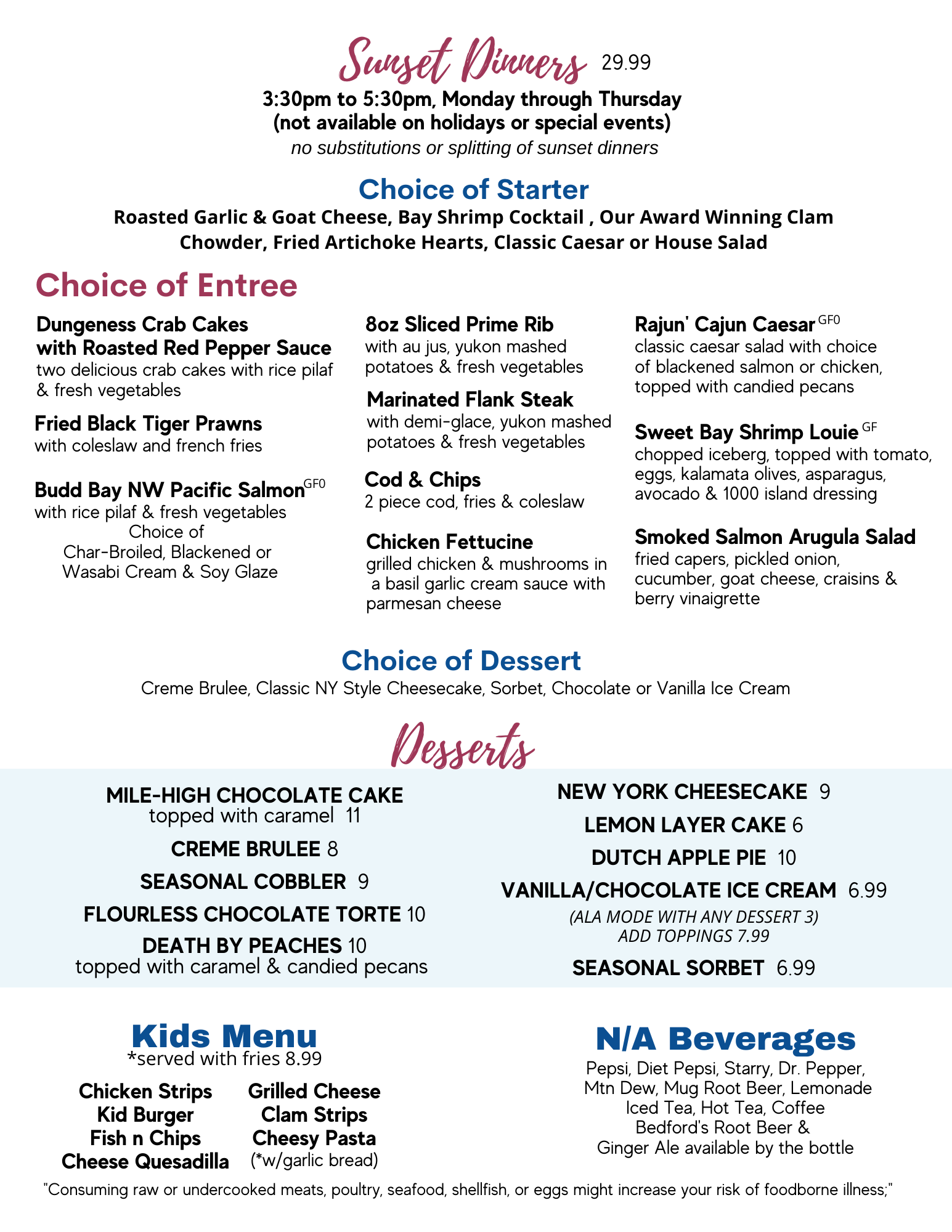 Sunset Dinner - Percival Landing - Budd Bay Cafe