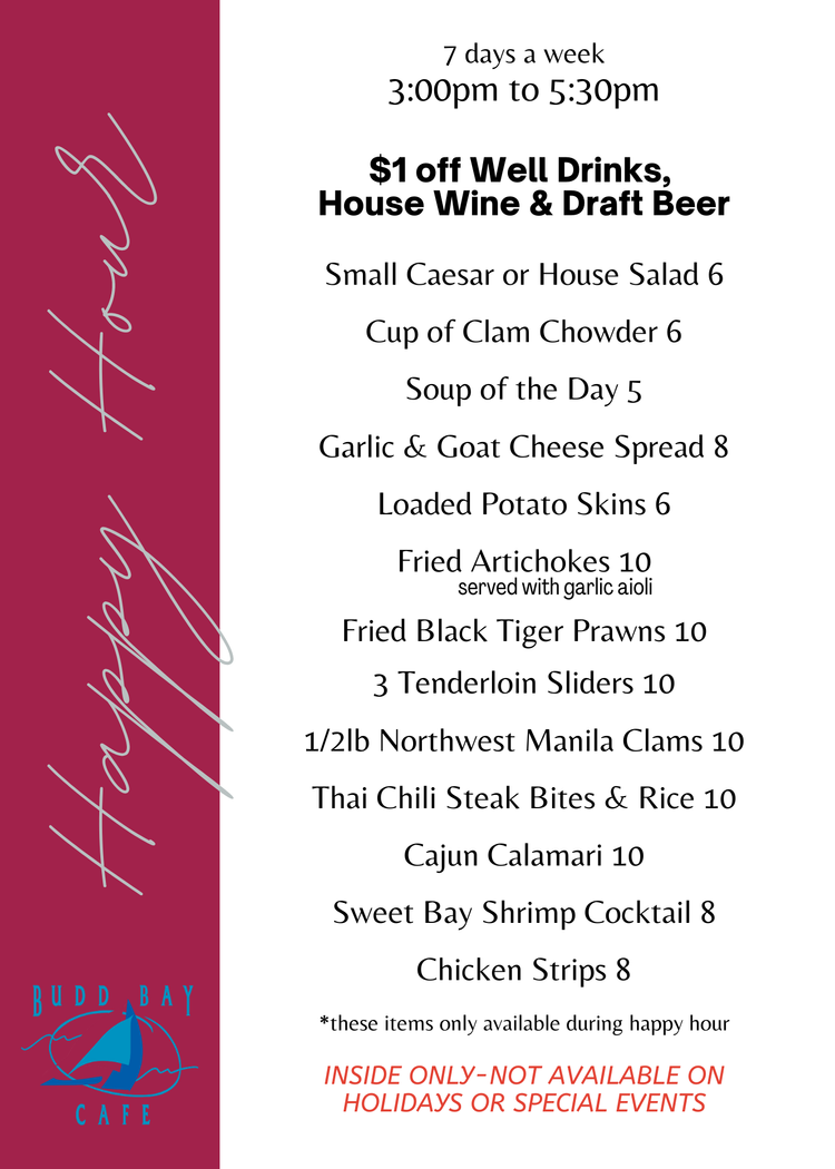 Happy Hour - Percival Landing - Budd Bay Cafe