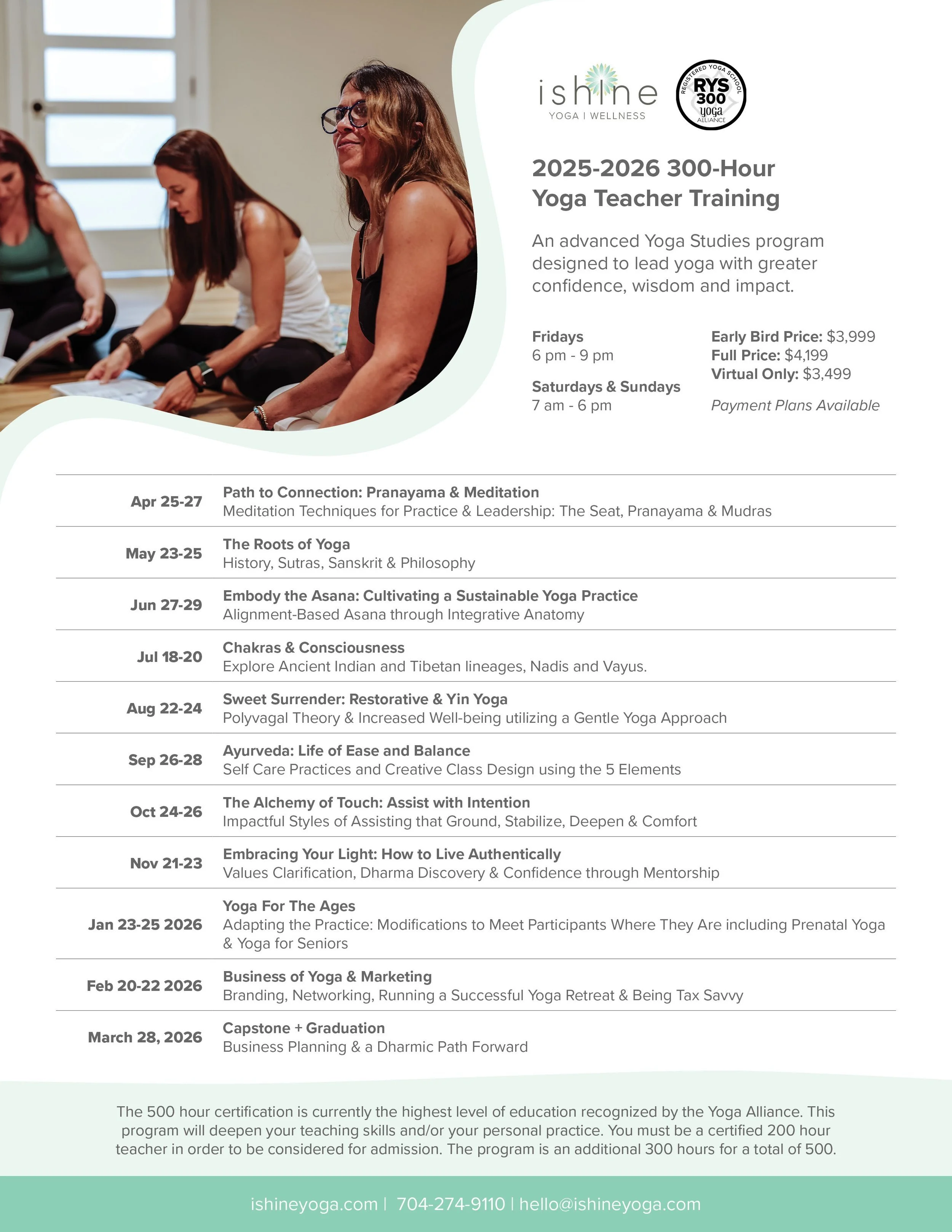 Training & Events — iShine Yoga & Wellness