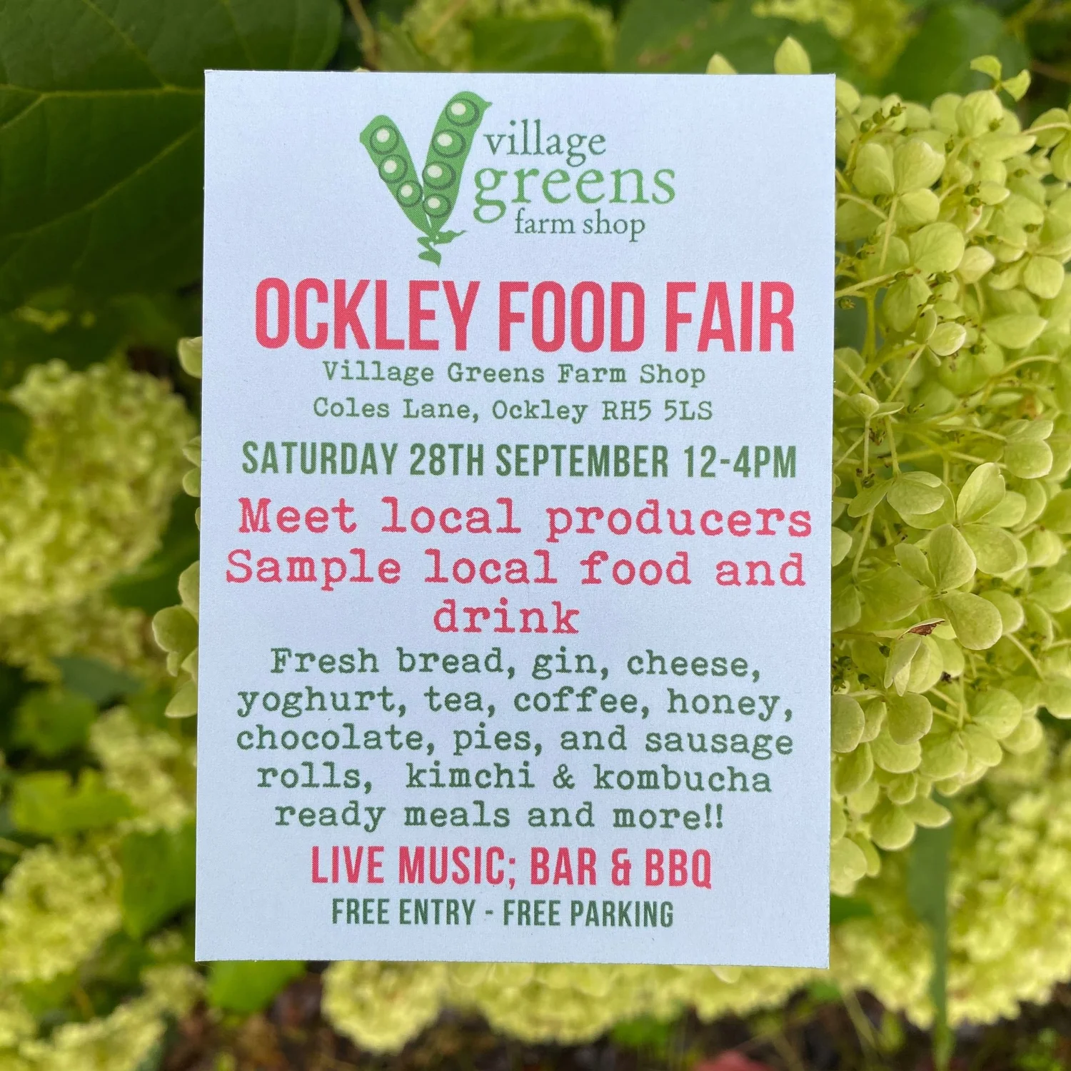 Ockley Food Fair, 28th October — Ockley Village