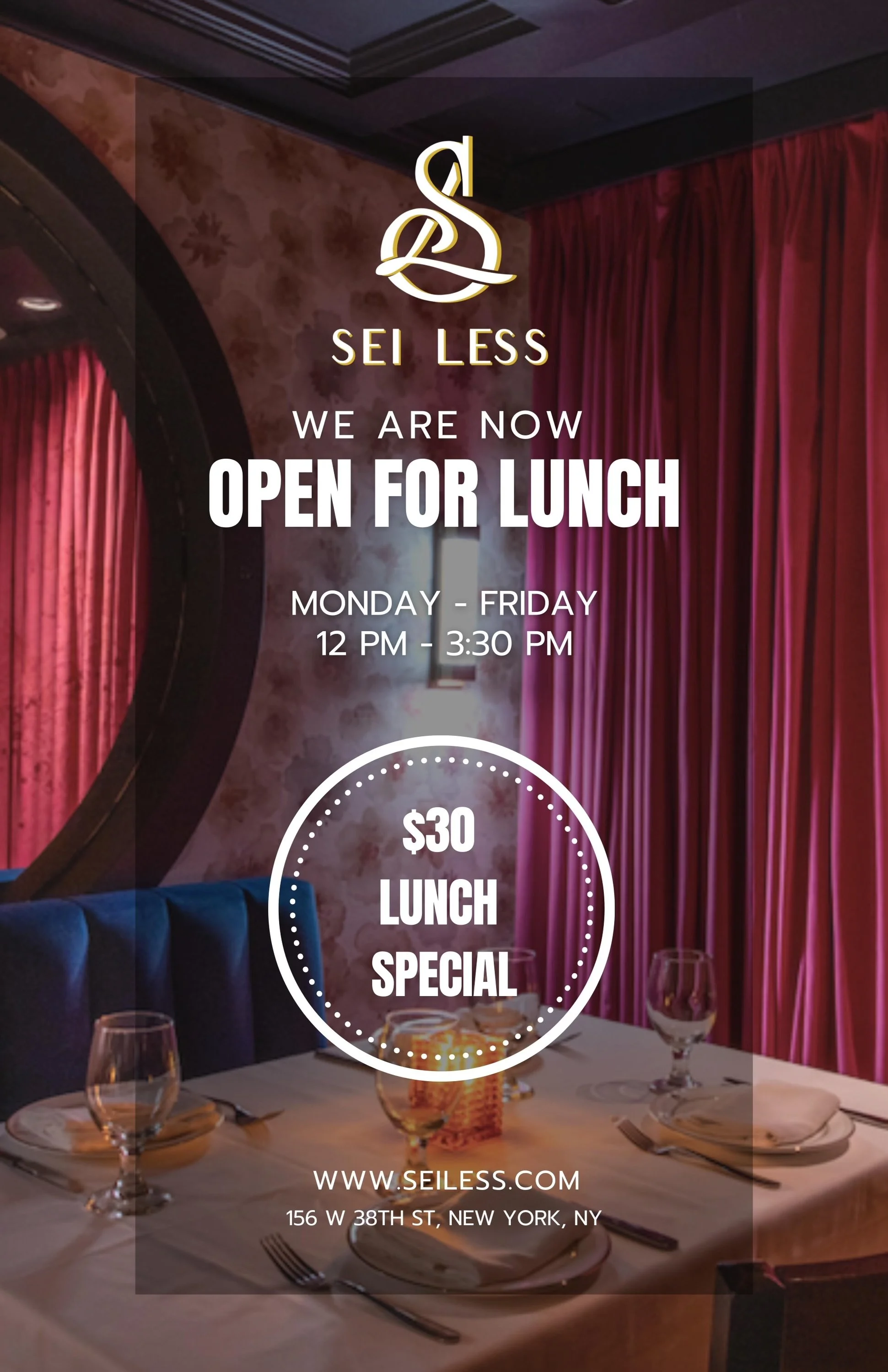 SEI LESS NYC - Asian Fusion Restaurant, Bar, Speakeasy - Sei Less NYC ...