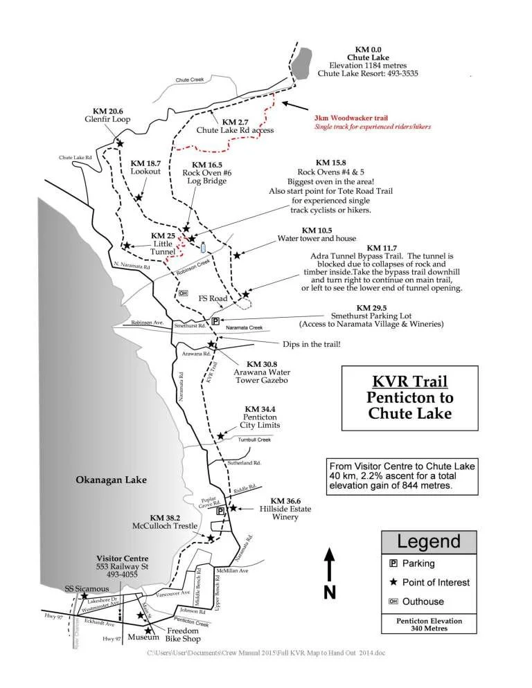 Kettle Valley Railway Trail Maps — S.S. Sicamous Marine Heritage Park