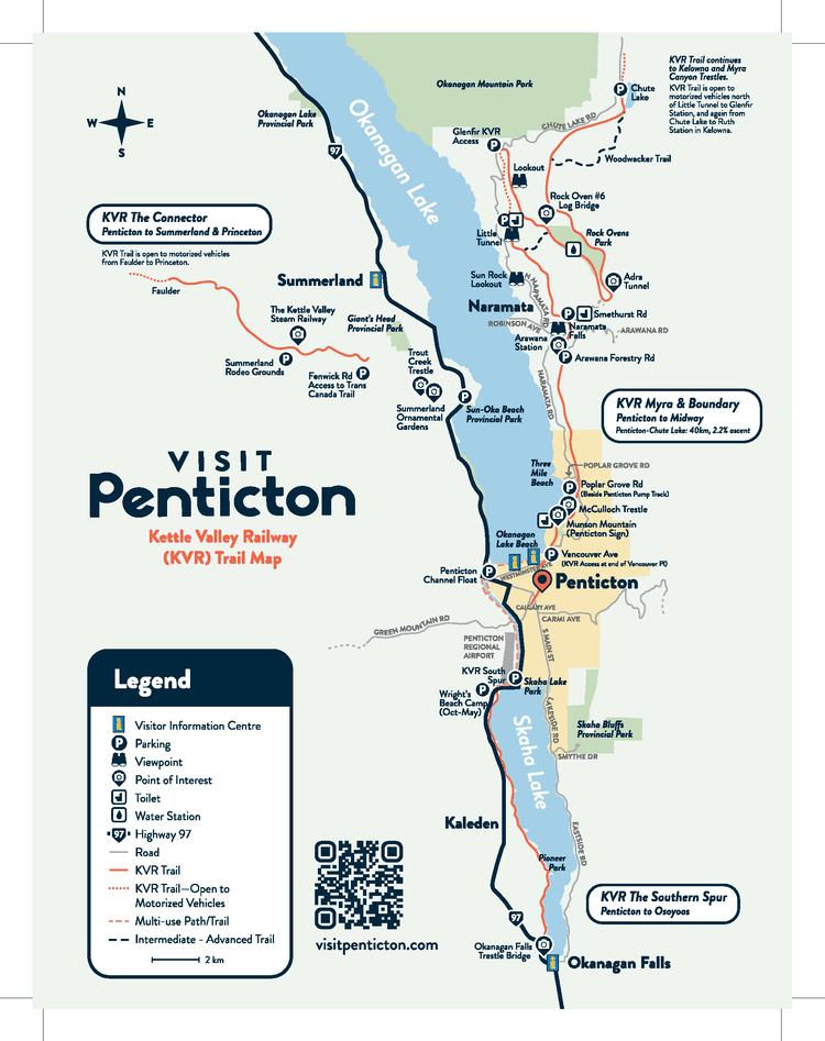 Kettle Valley Railway Trail Maps — S.S. Sicamous Marine Heritage Park