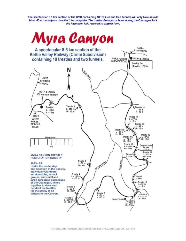 Kettle Valley Railway Trail Maps — S.S. Sicamous Marine Heritage Park