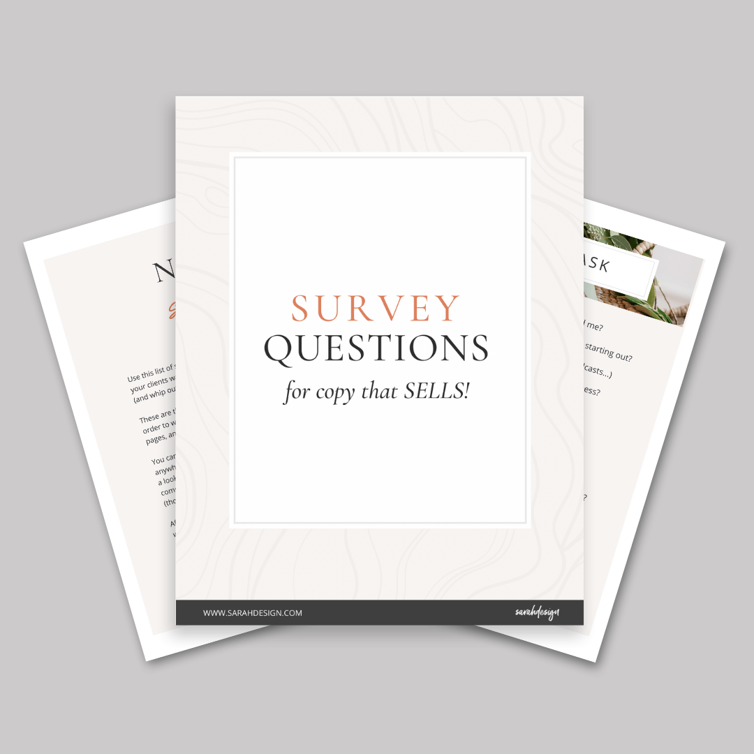 Survey Questions — Sarah Design Agency