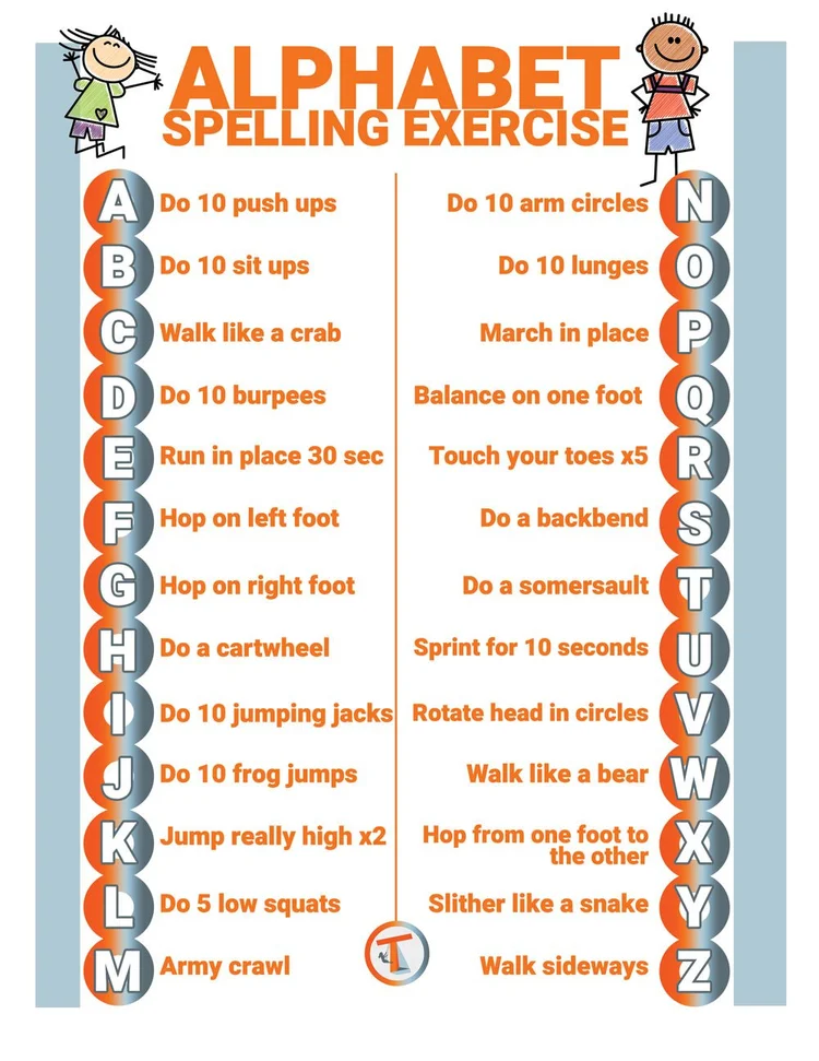 Alphabet Spelling Exercise — Tilton's Therapy for Tots