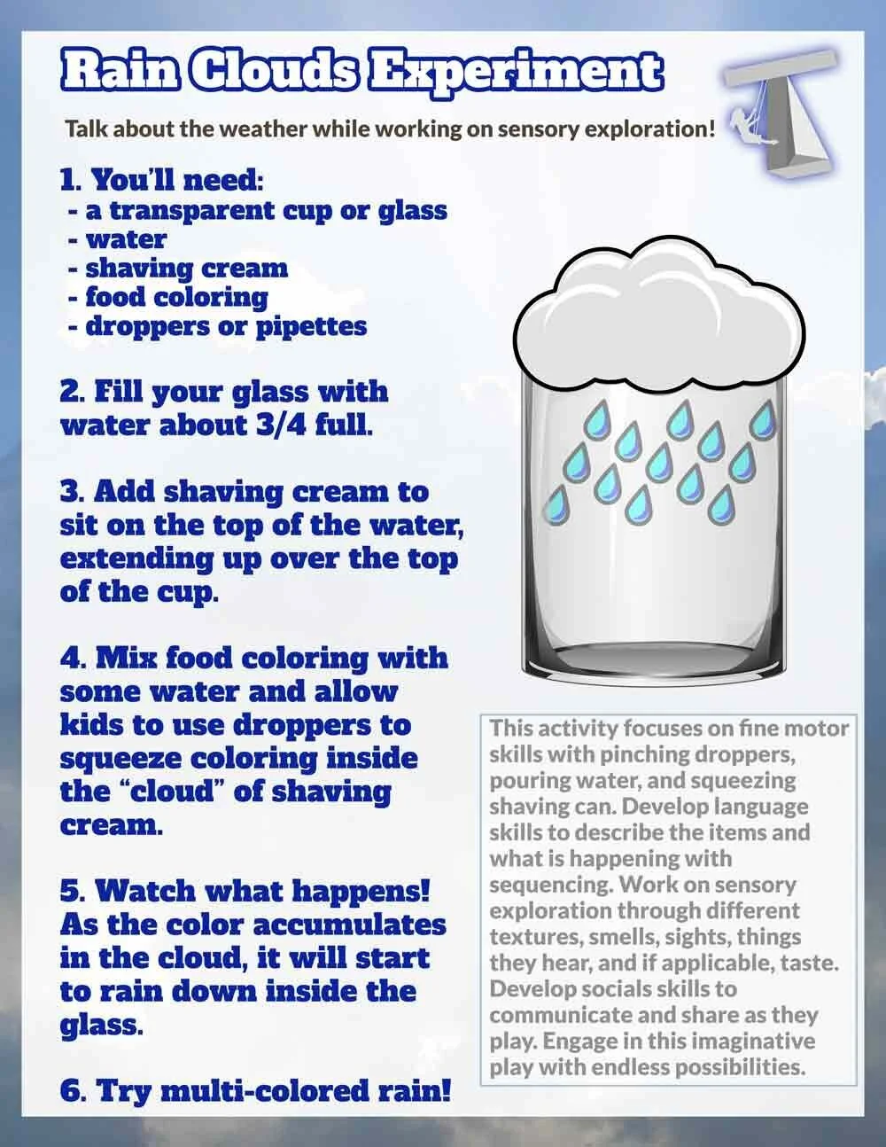 Rain Clouds Experiment — Tilton's Therapy for Tots