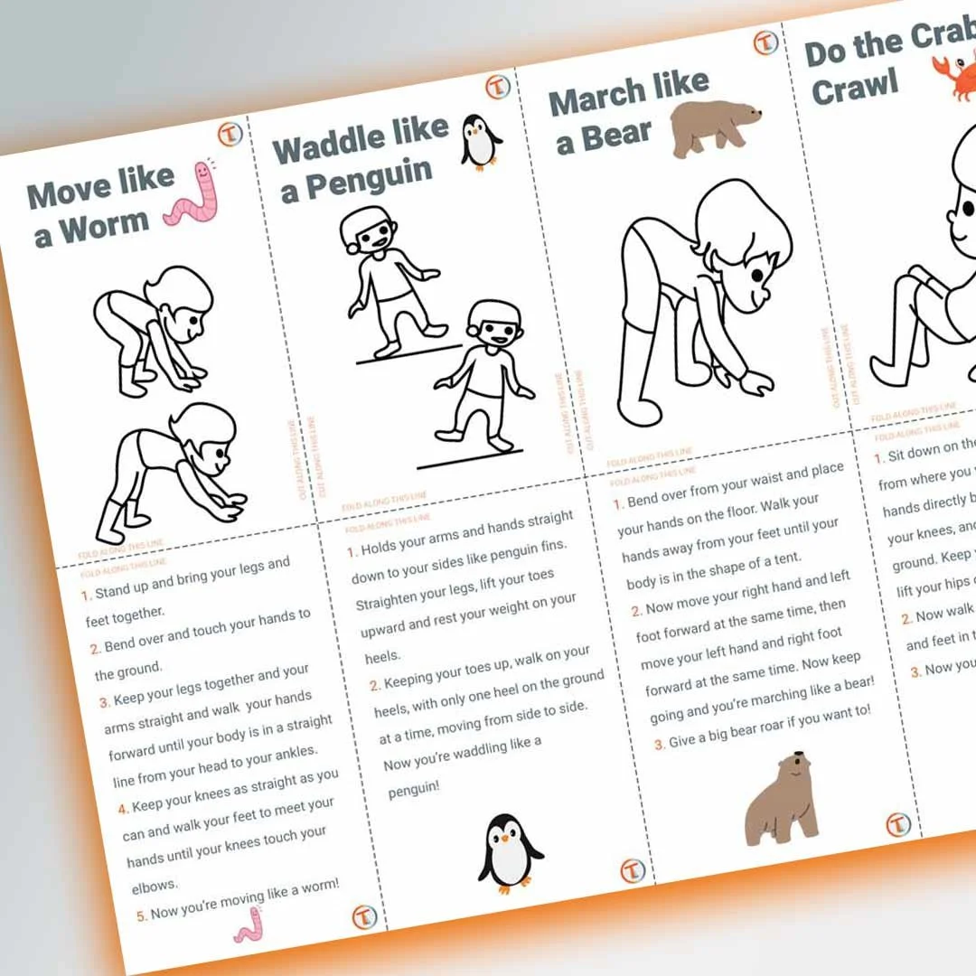 Animal Walk Relay Race — Tilton's Therapy for Tots