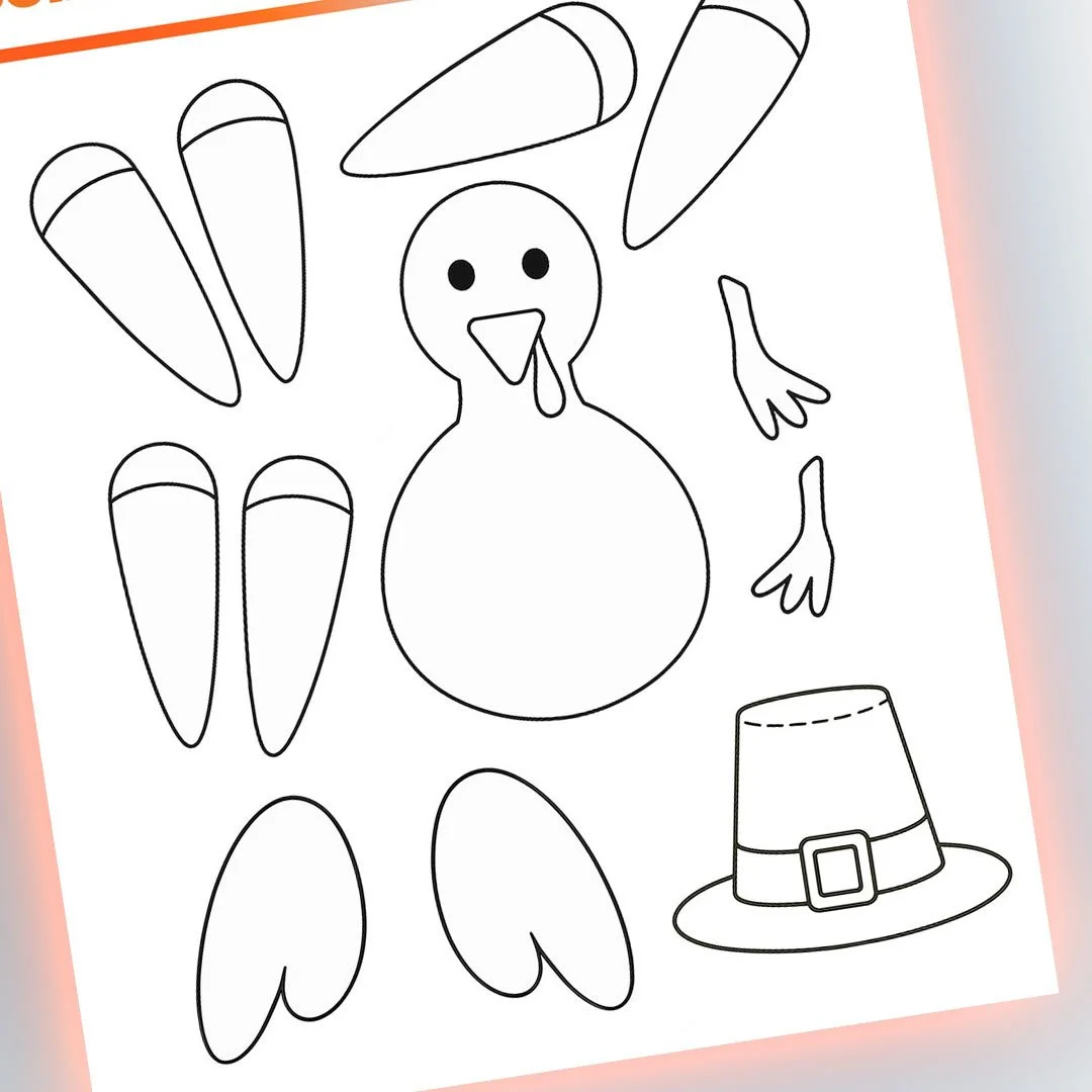 Build a Turkey Cut-Out Craft — Tilton's Therapy for Tots