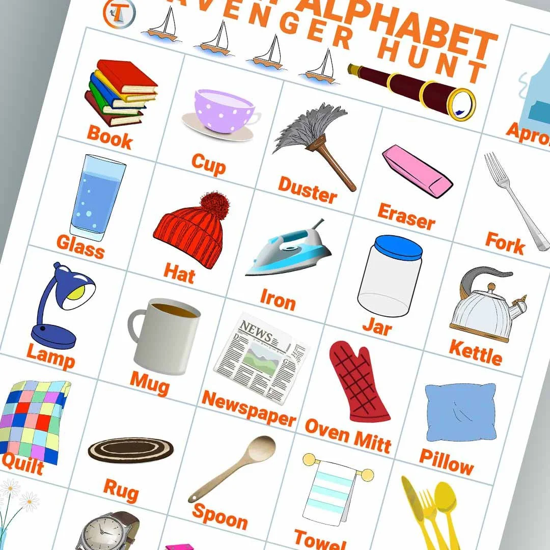 Sensory Alphabet Scavenger Hunt — Tilton's Therapy for Tots