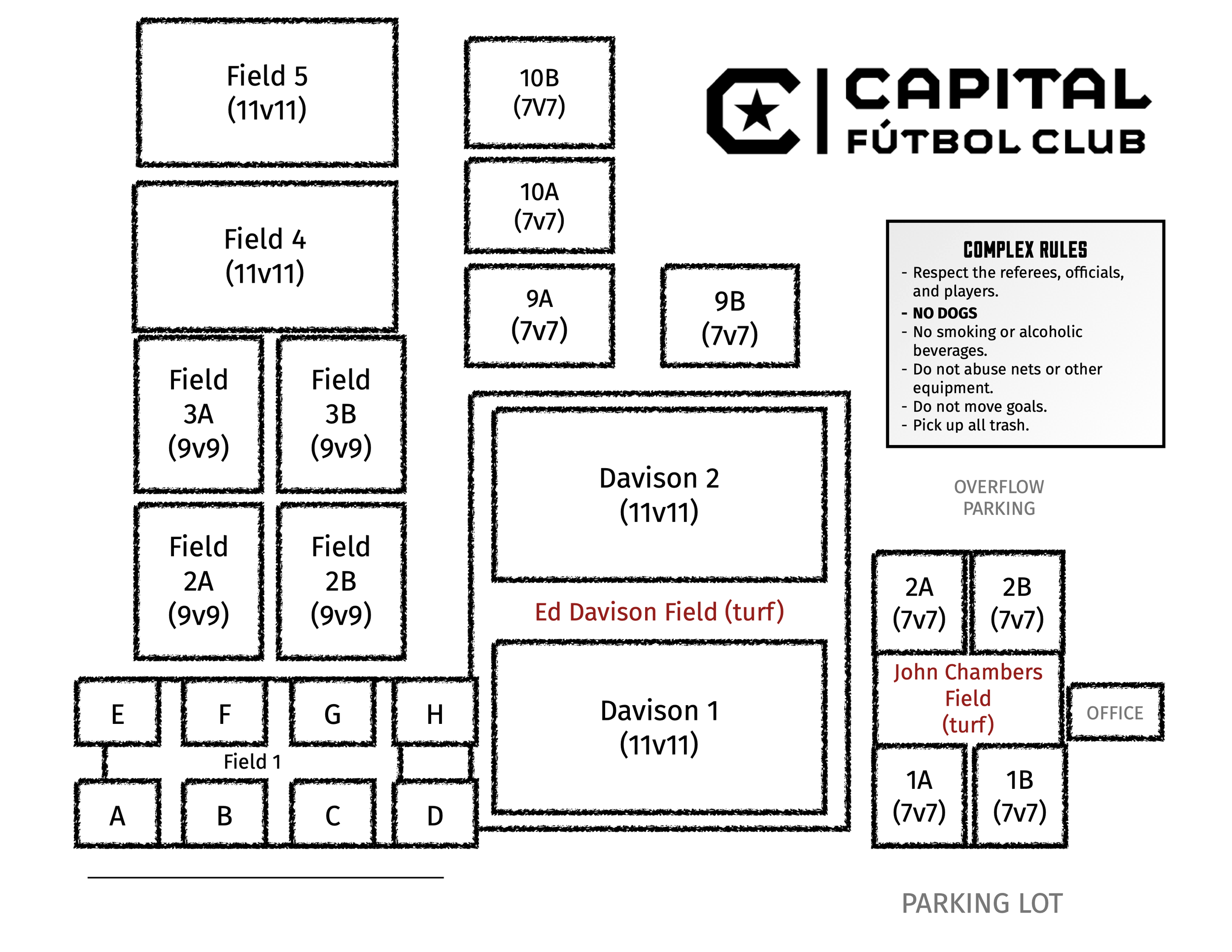 FIELD MAP — Capital Futbol Club