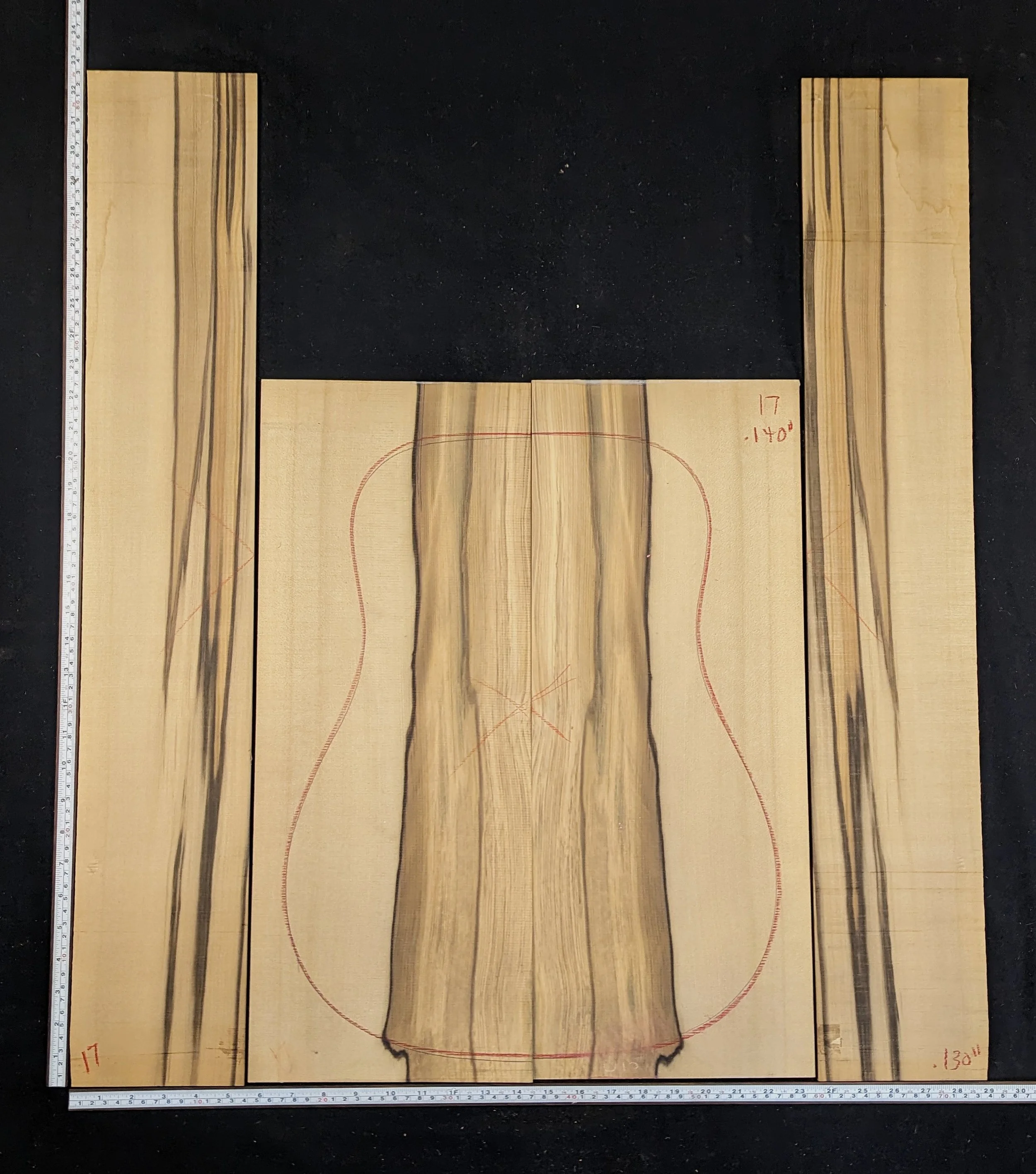 Backs & Sides - Black Heart Sassafras — Elite Tonewoods