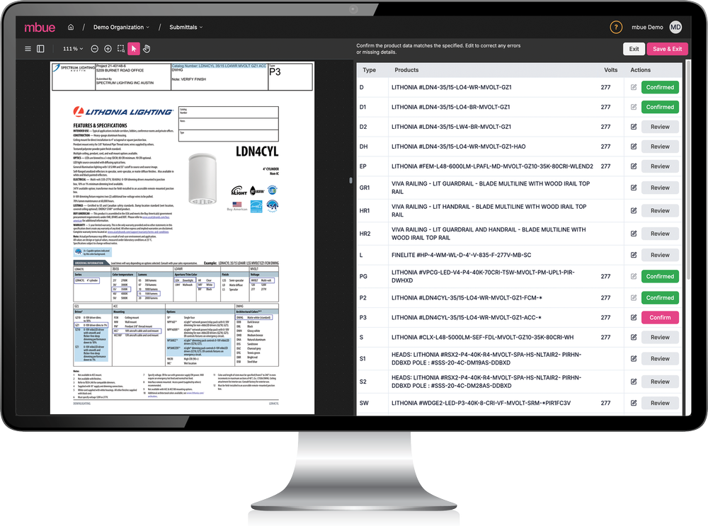 Generate fully compliant electrical product data submittals in minutes ...