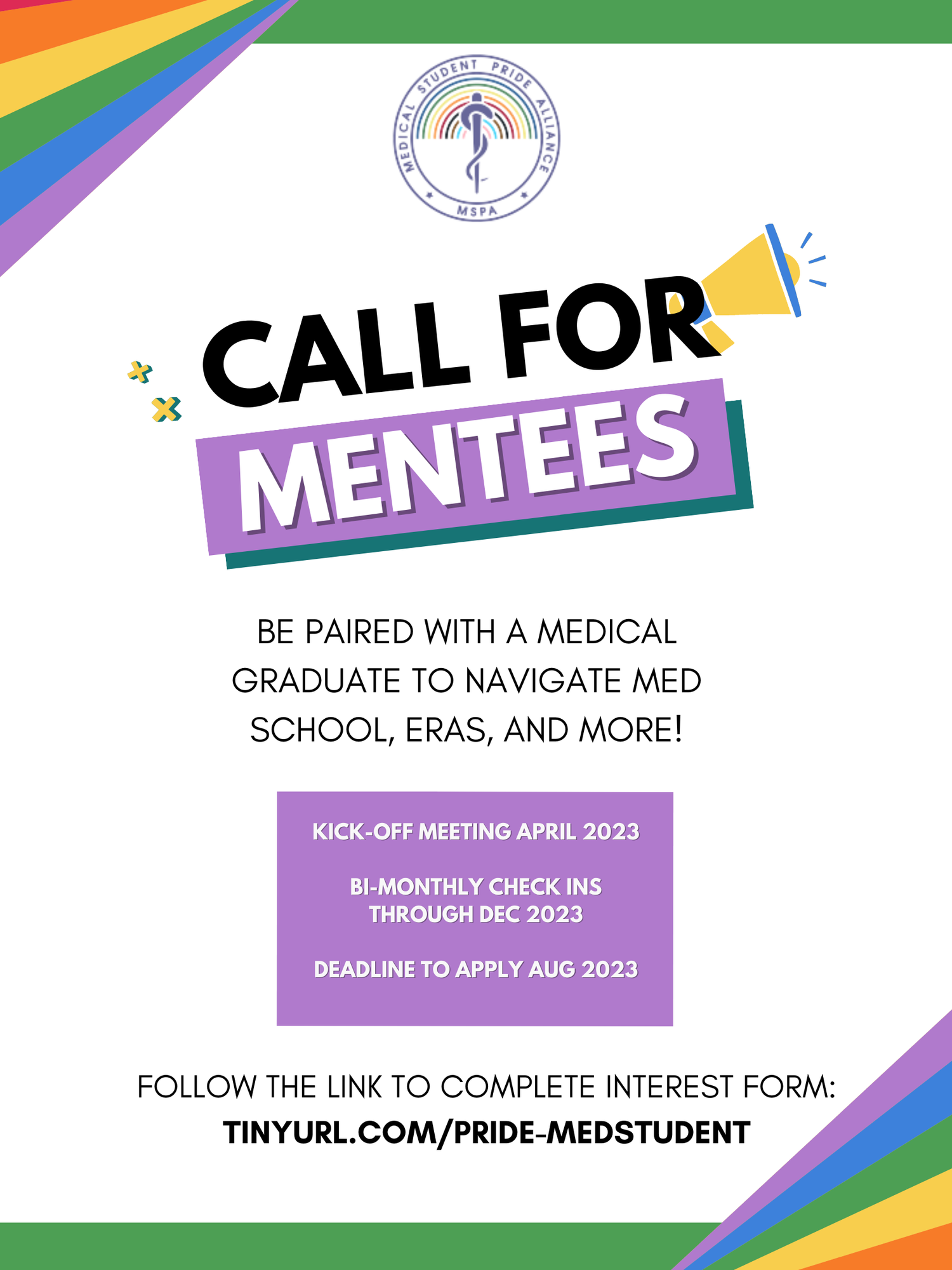 Mentee Sign Up 2023 — Medical Student Pride Alliance