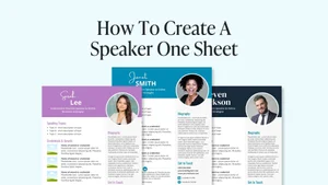 How to Create a Speaker One Sheet (Even If You’re Not a Designer ...