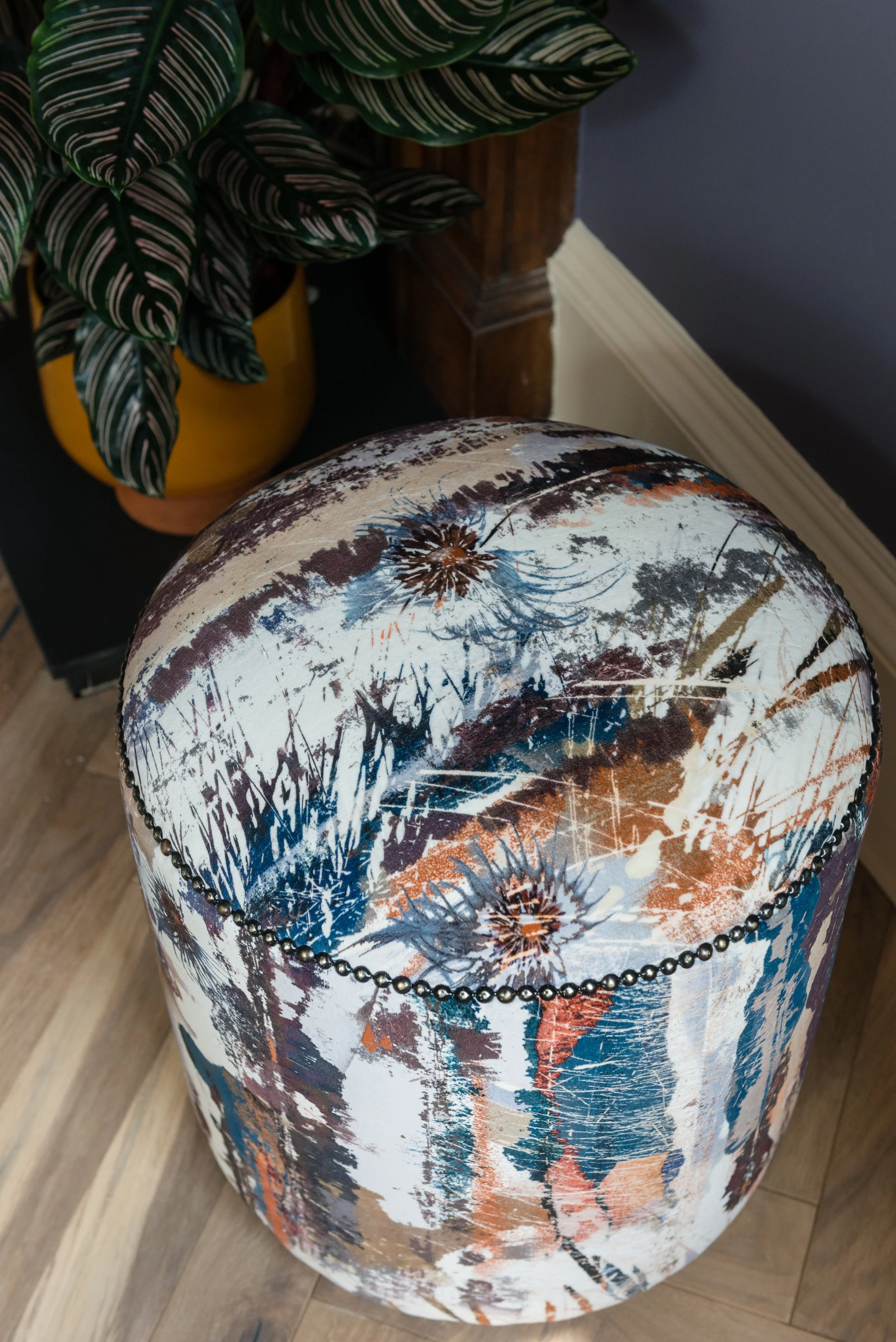 Mirrored Storm Footstool — Mairi Helena