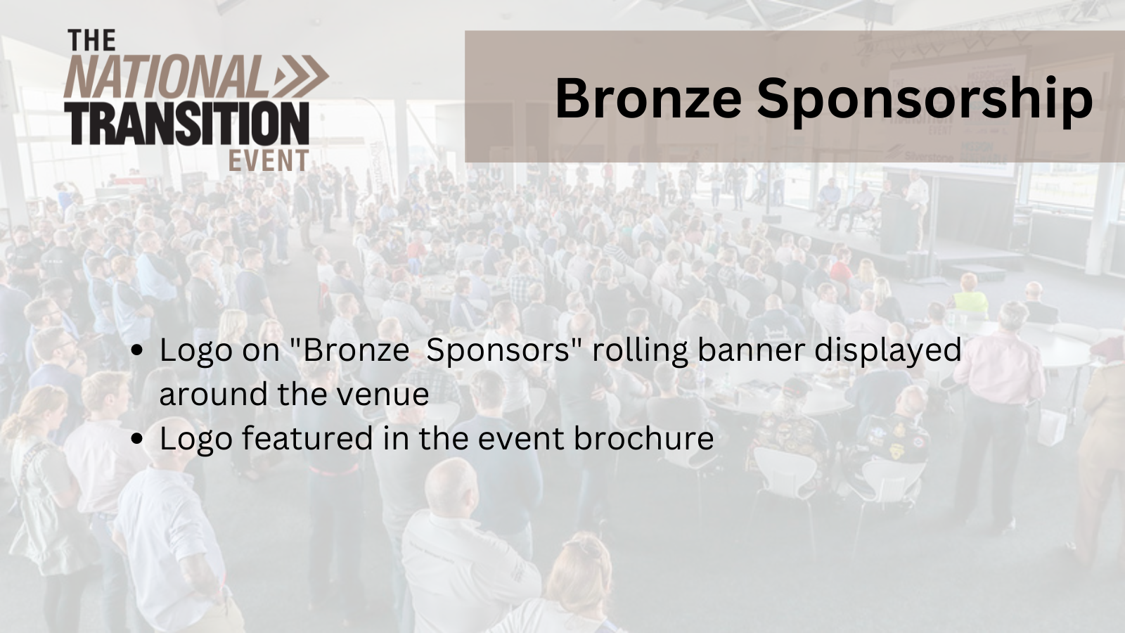 SPONSORSHIP — National Transition Event