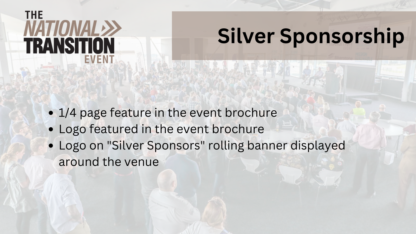 SPONSORSHIP — National Transition Event