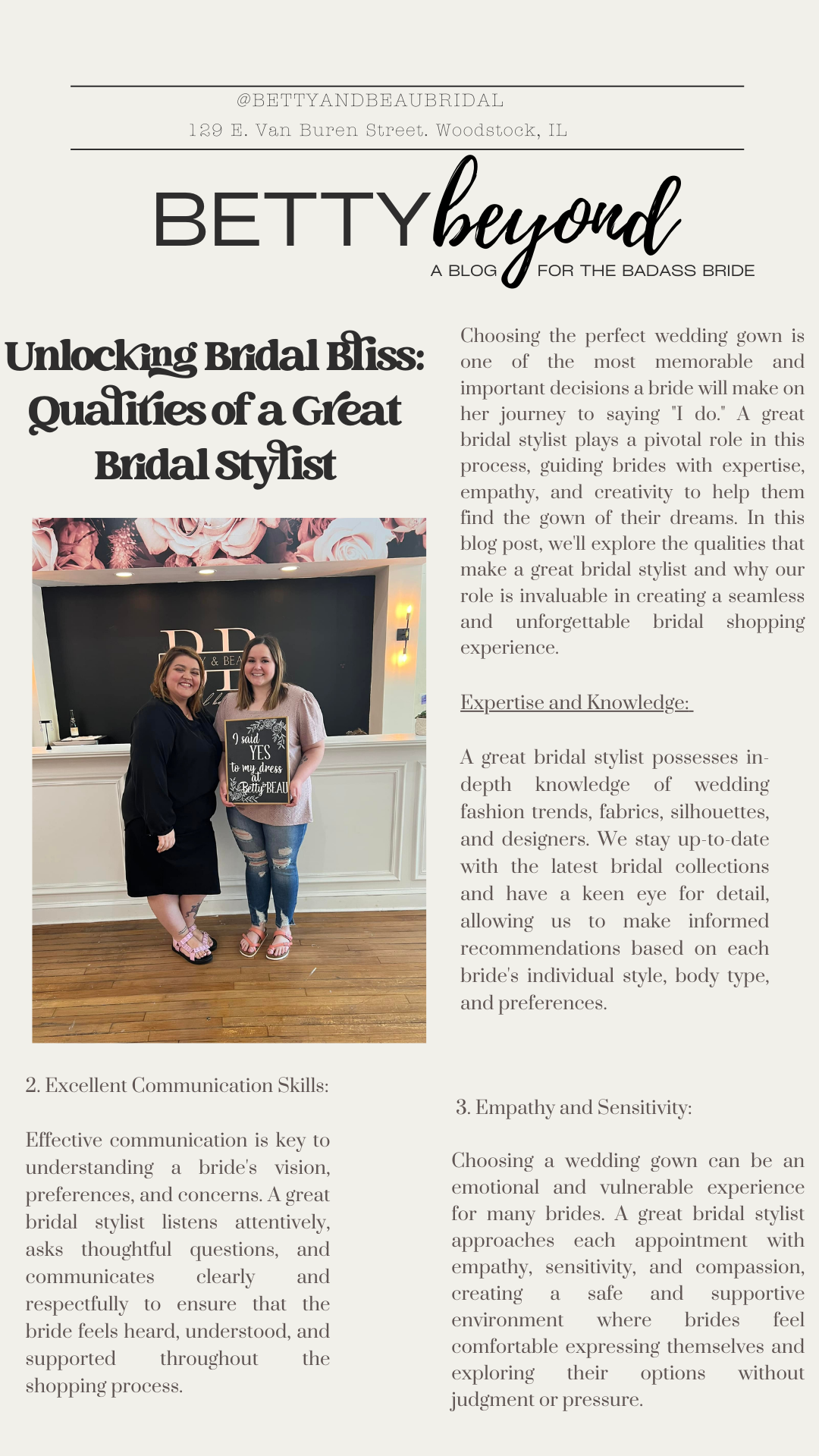 Unlocking Bridal Bliss: Qualities of a Great Bridal Stylist — Betty ...