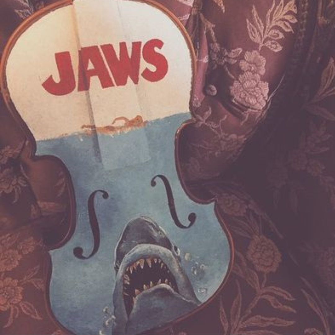 JAWS fan recreates iconic poster on violin as gift for fiancé — The ...