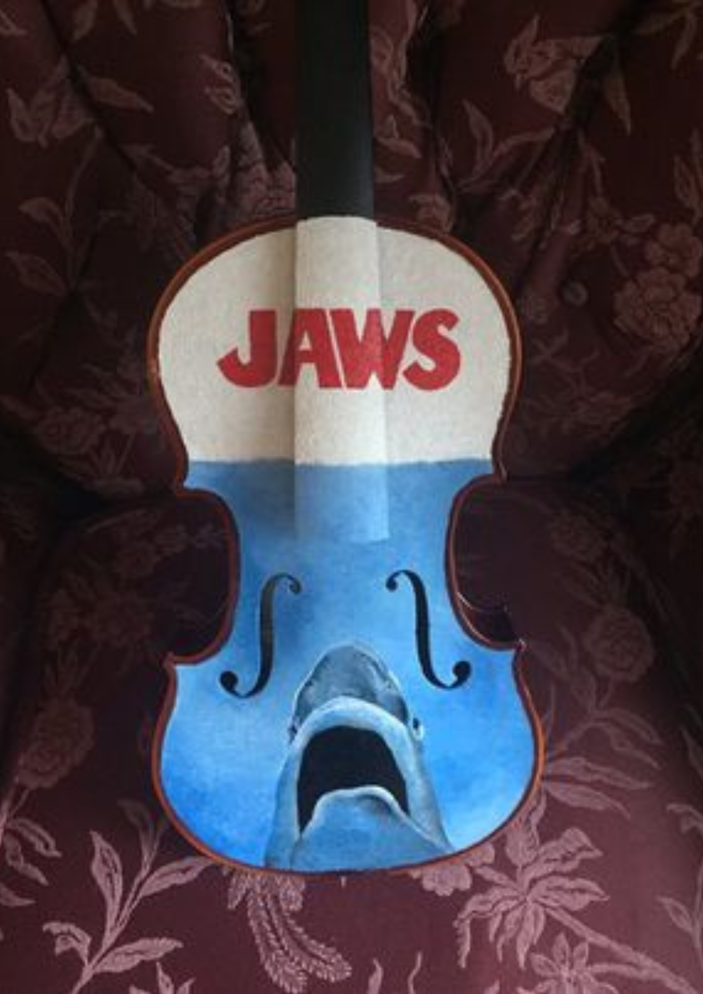 JAWS fan recreates iconic poster on violin as gift for fiancé — The ...