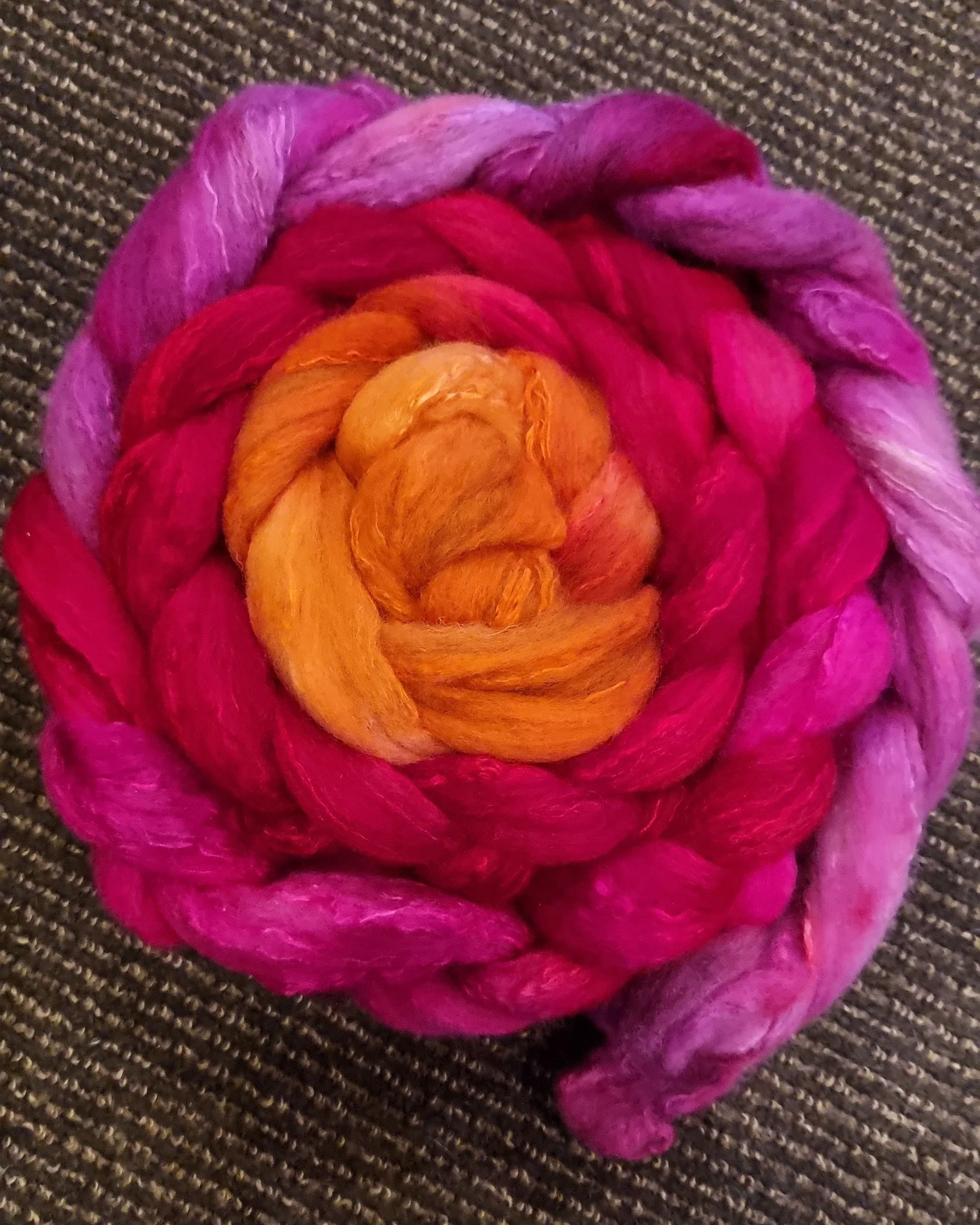 Hand Dyed Braid of Fibre — Handmaiden