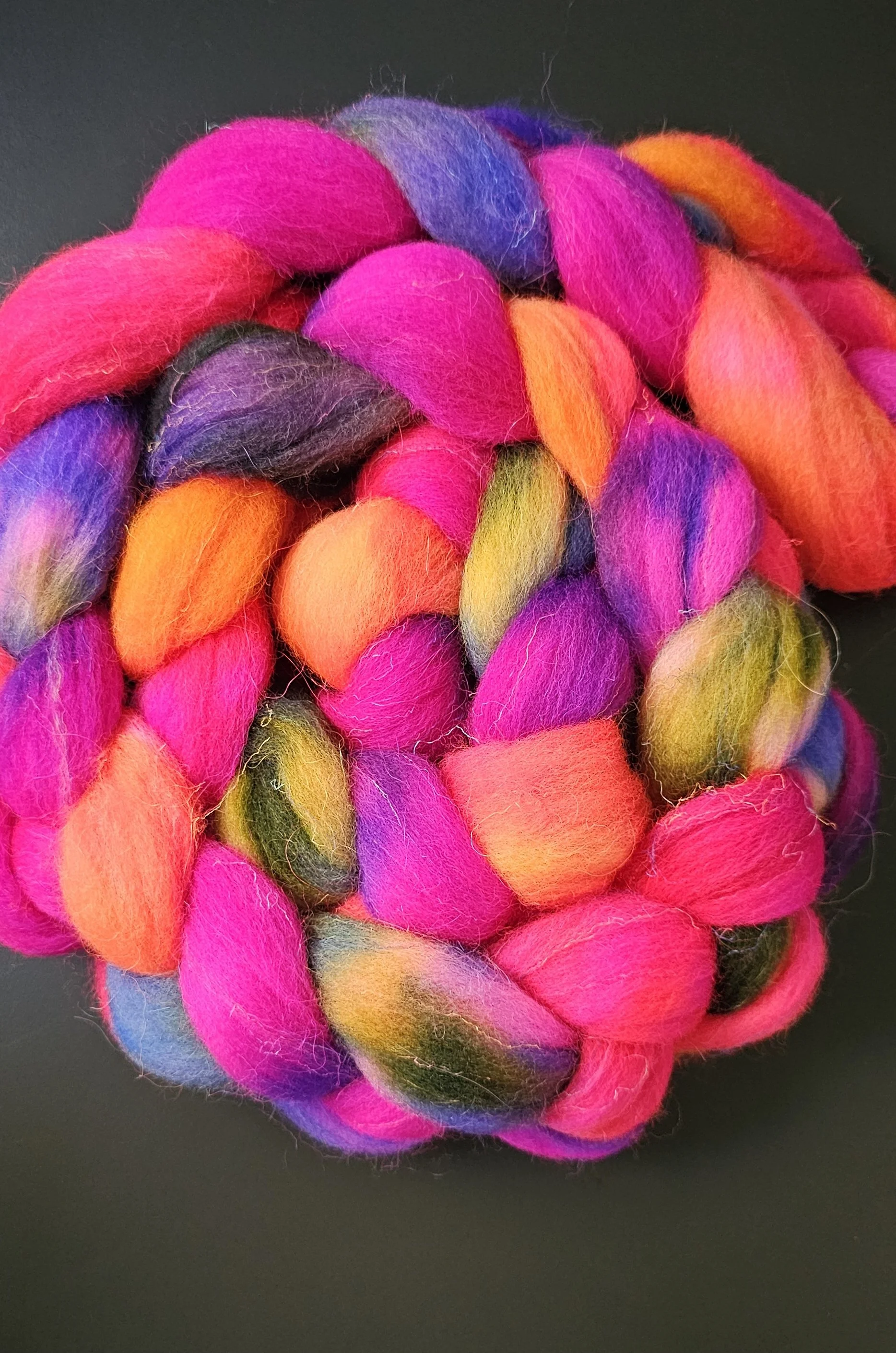 Hand Dyed Braid of Fibre — Handmaiden