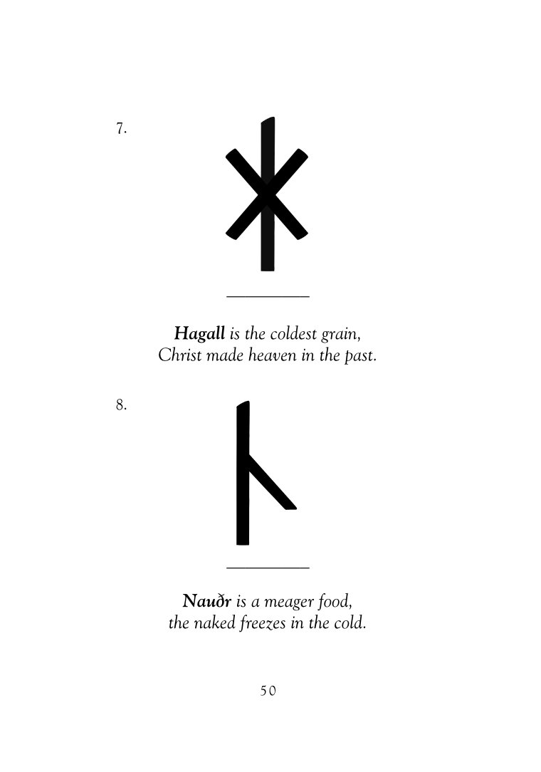 Nordvig's "The Danish and Norwegian Rune Poems" — H Y L D Y R