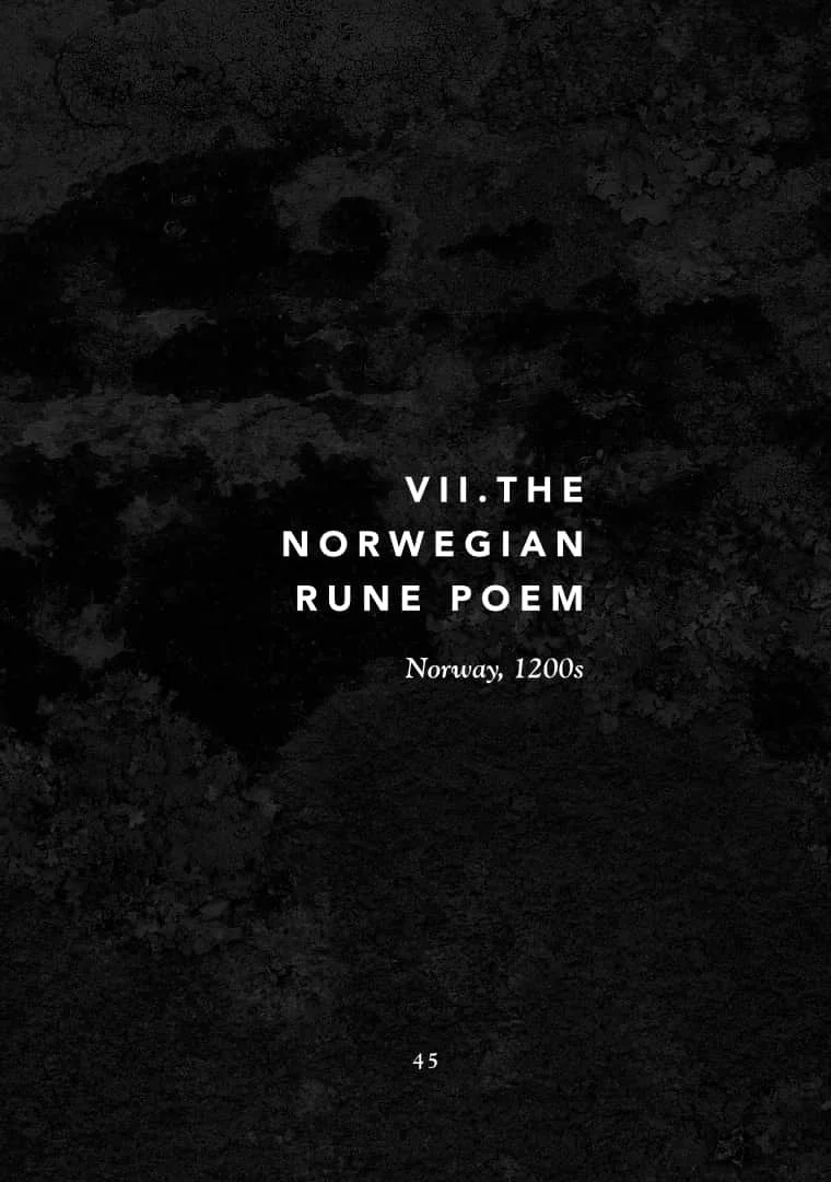 Nordvig's "The Danish and Norwegian Rune Poems" — H Y L D Y R