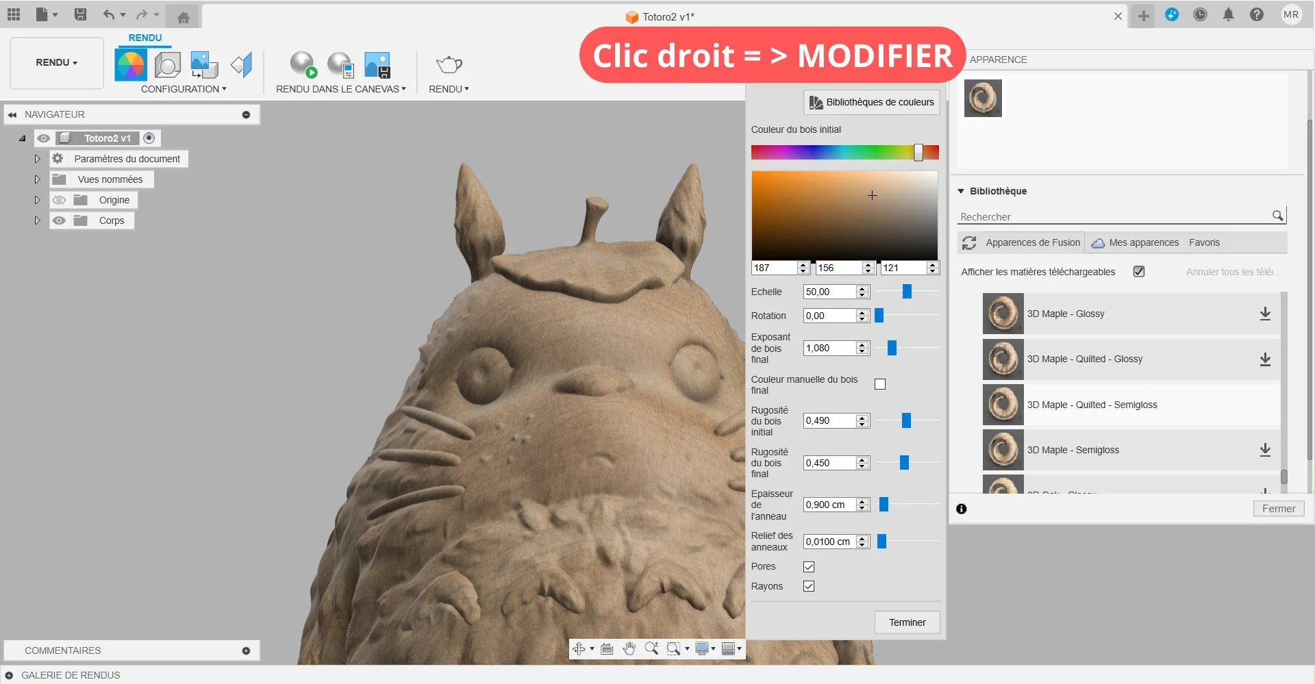 Textures Fusion 360 : guide complet CAO 3D — La Nouvelle École