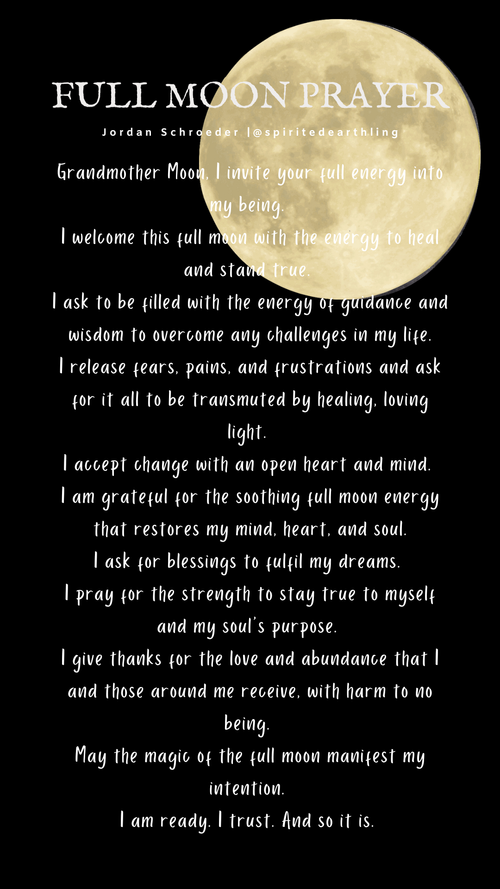 Full Moon Ritual Guide with Journal Prompts and Prayer | Spirited Earthling
