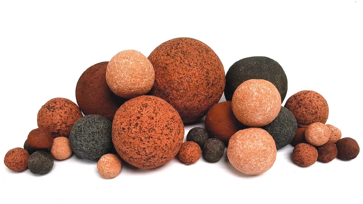 Decorative Ceramic Fiber Ball Set for Fireplaces & Fire Pits (14 pieces ...
