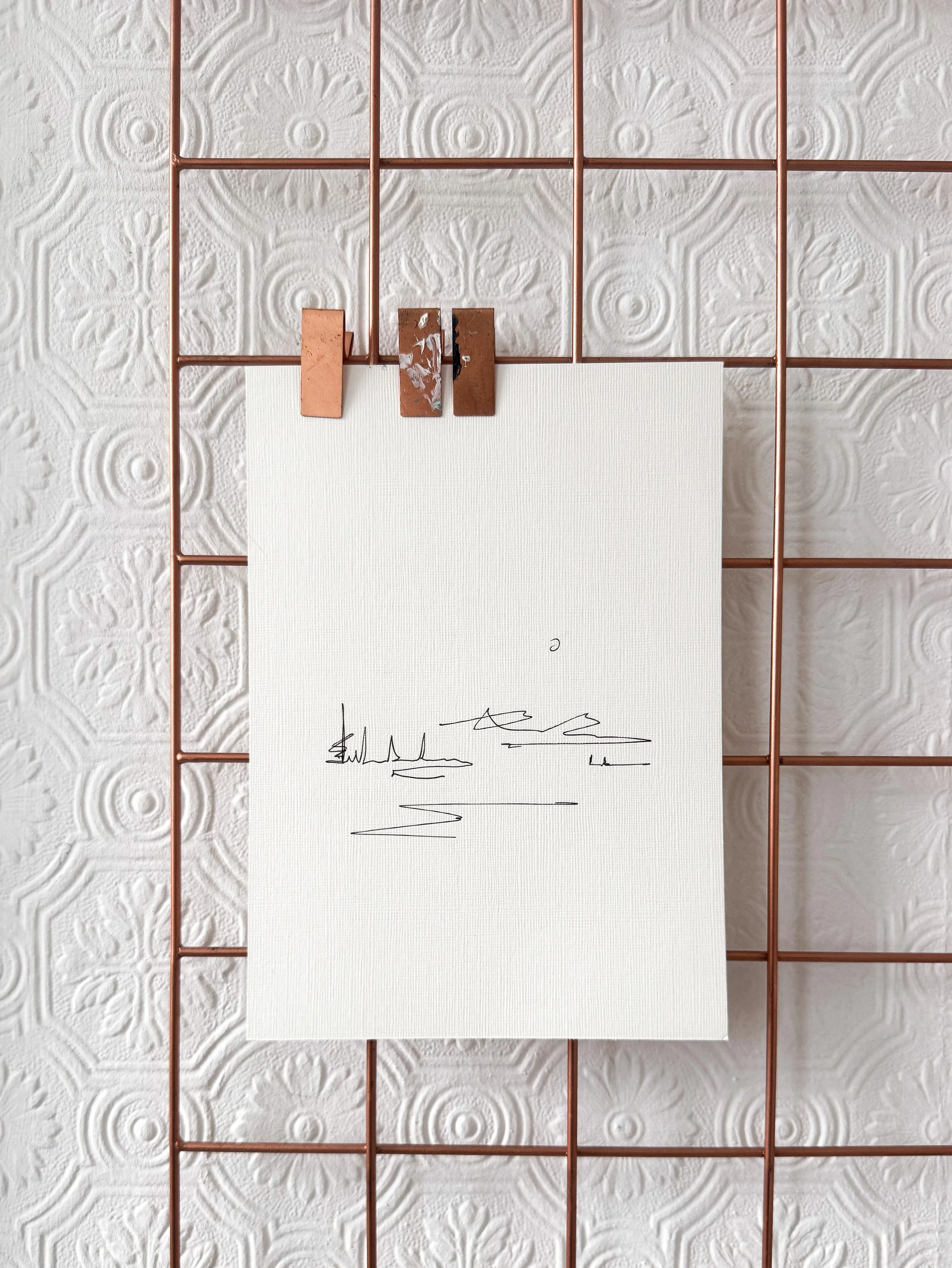 Mountains II | 21 x 15cm | original line drawing on heavyweight paper ...