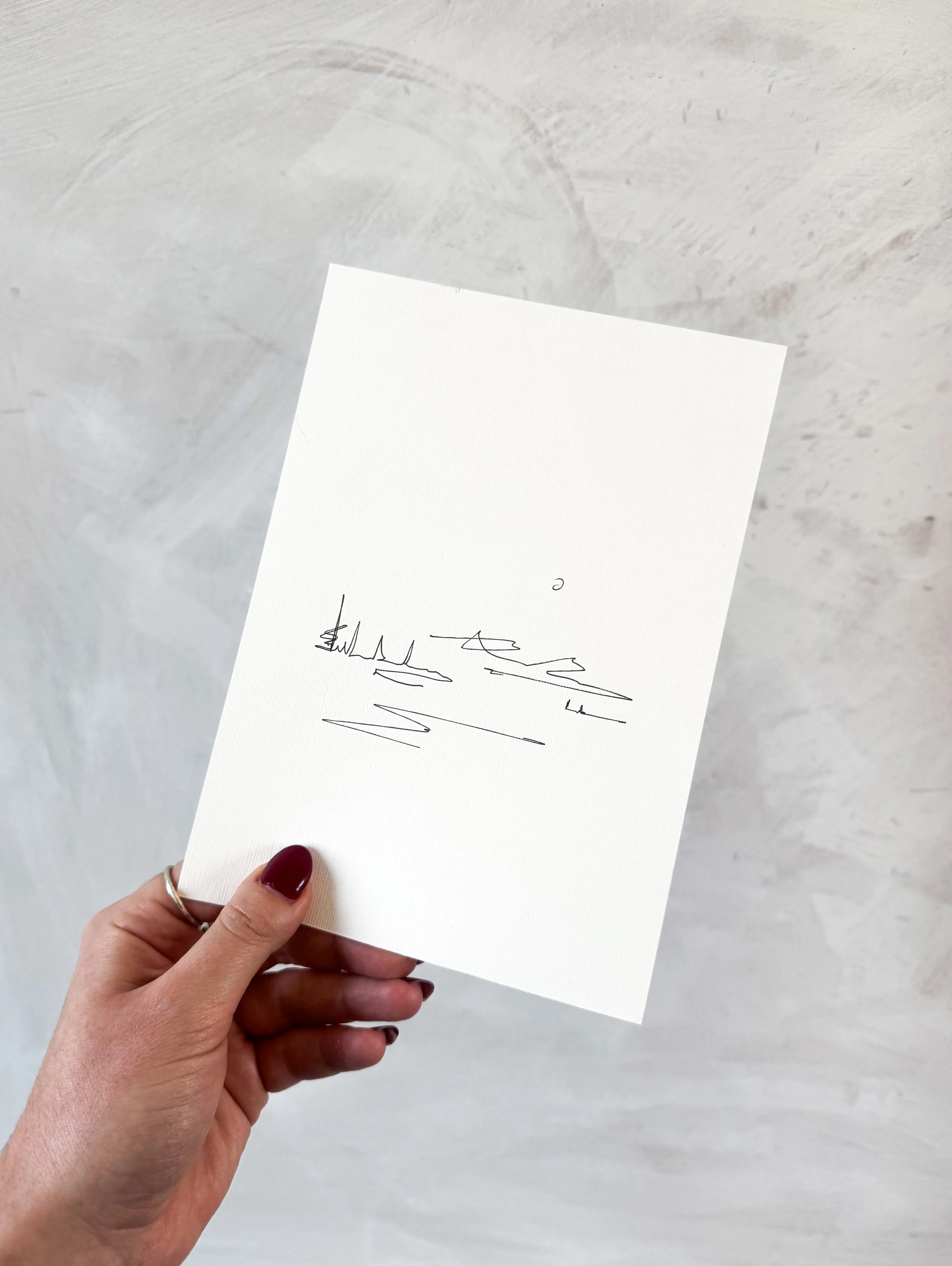 Mountains II | 21 x 15cm | original line drawing on heavyweight paper ...