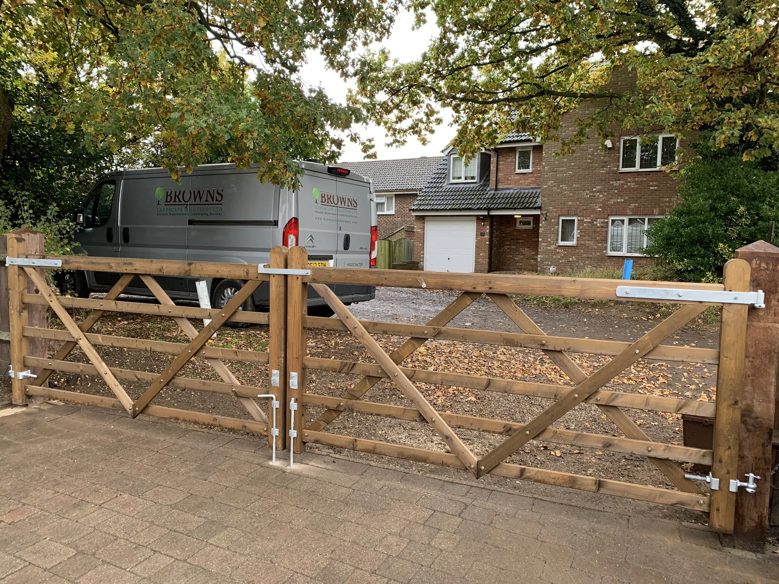 Timber Gates, Driveway Gates & Wooden Gates Services — Browns Landscape ...