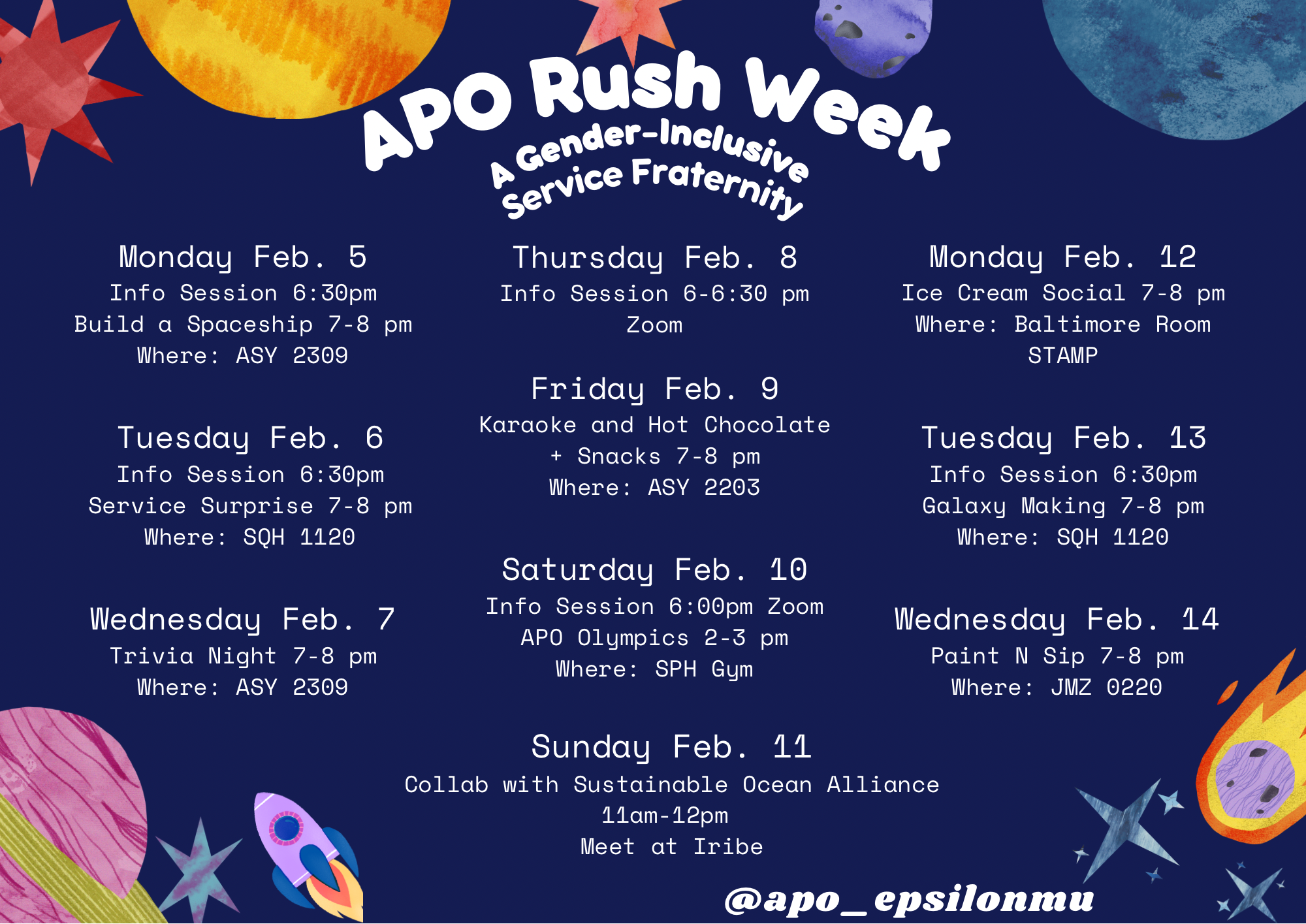 Rush — Alpha Phi Omega - Epsilon Mu Chapter