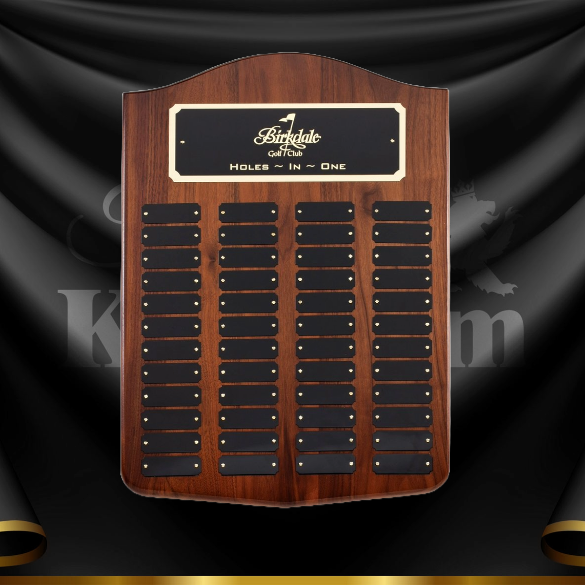 The Havenport Genuine Walnut Annual Plaque 40 Plates — Trophy Kingdom ...