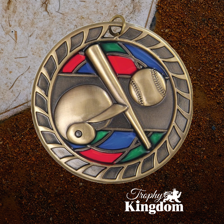 Baseball Stained Glass Medal — Trophy Kingdom - Most Trusted Trophy ...