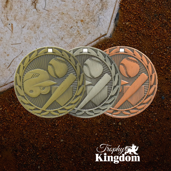 Baseball Iron Medal — Trophy Kingdom - Most Trusted Trophy Store In ...