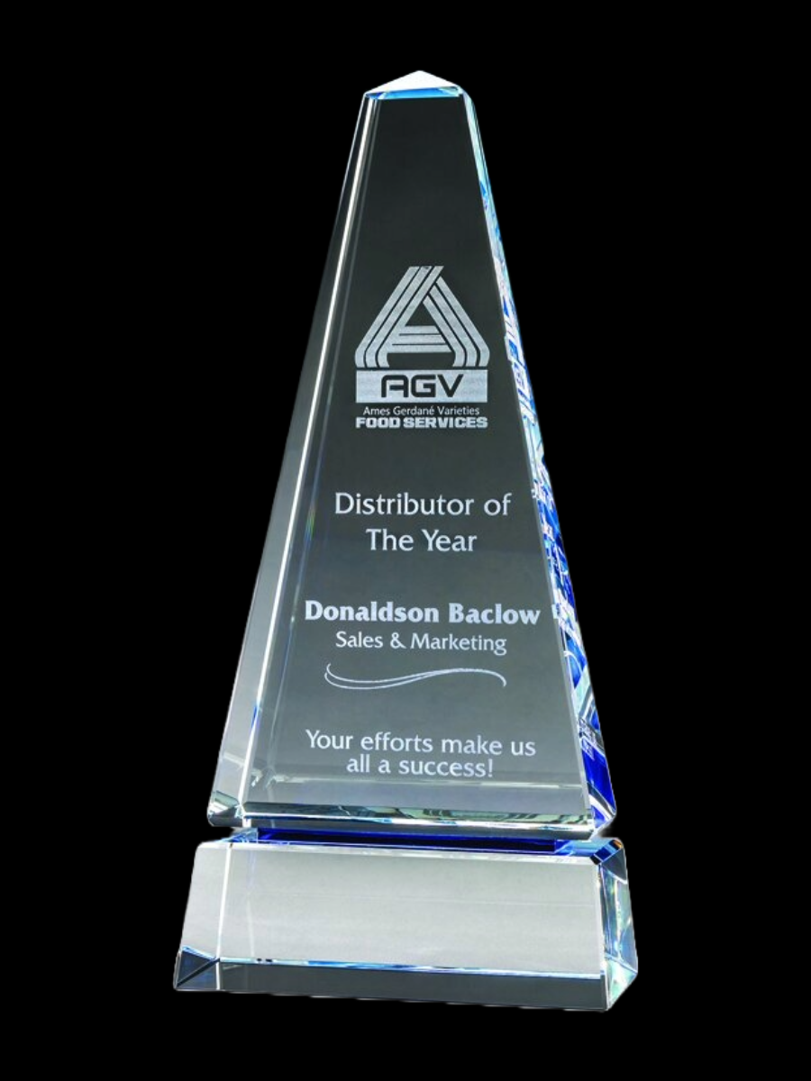 Marker Tower Cobalt Crystal Trophy — Trophy Kingdom - Most Trusted ...
