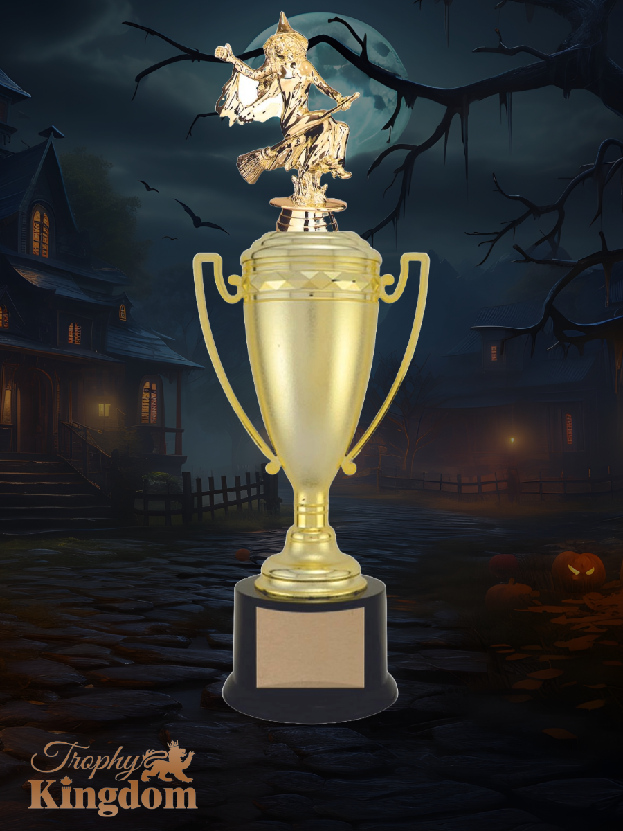 Halloween Witch Gold Plastic Trophy Cup — Trophy Kingdom - Most Trusted ...