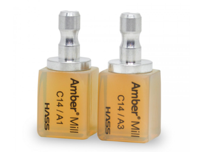 Hass Bio Amber Mill Lithium Disilicate Block — Chairside Solutions