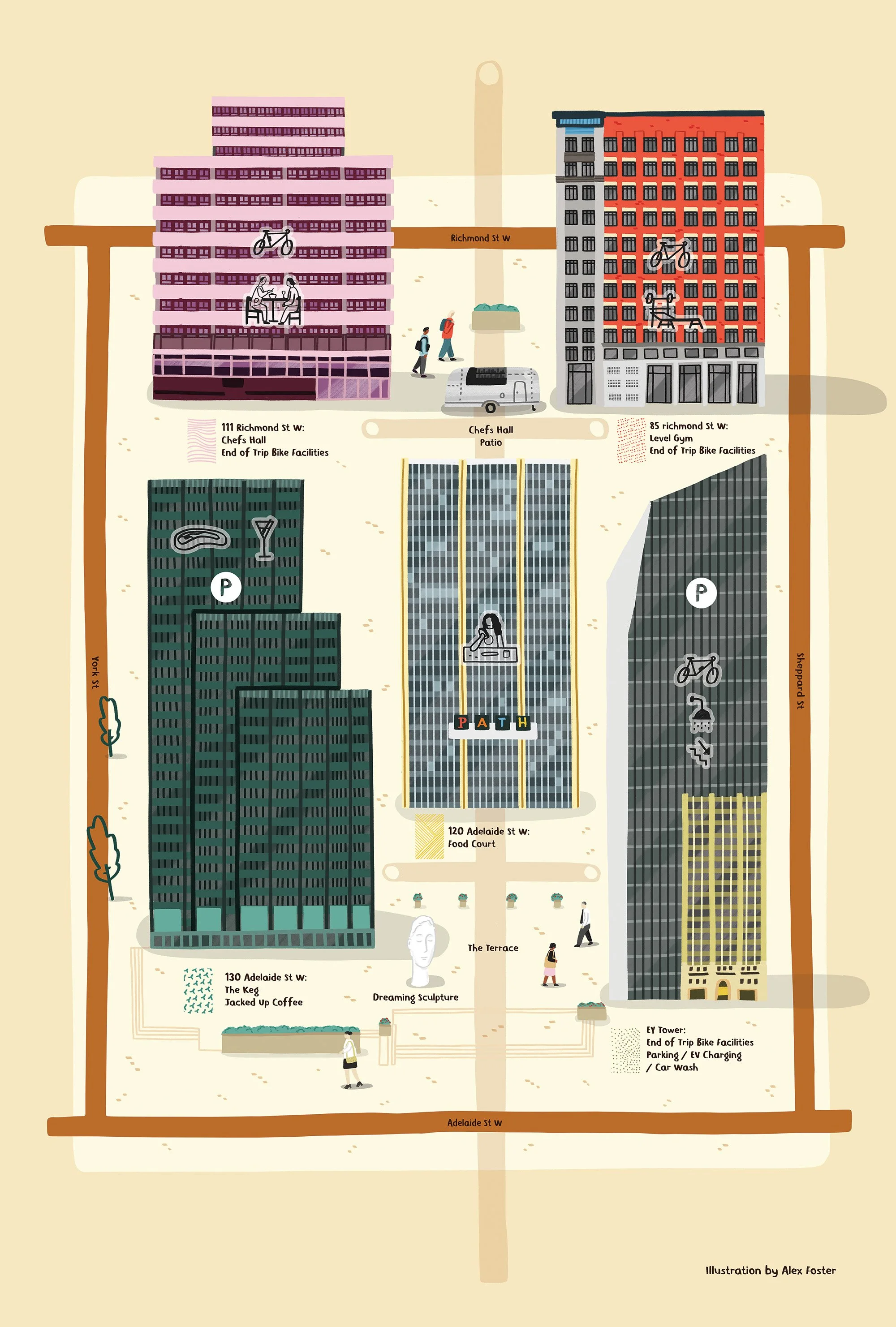 Alex Foster - map illustrator - maps for real estate, city maps, site ...