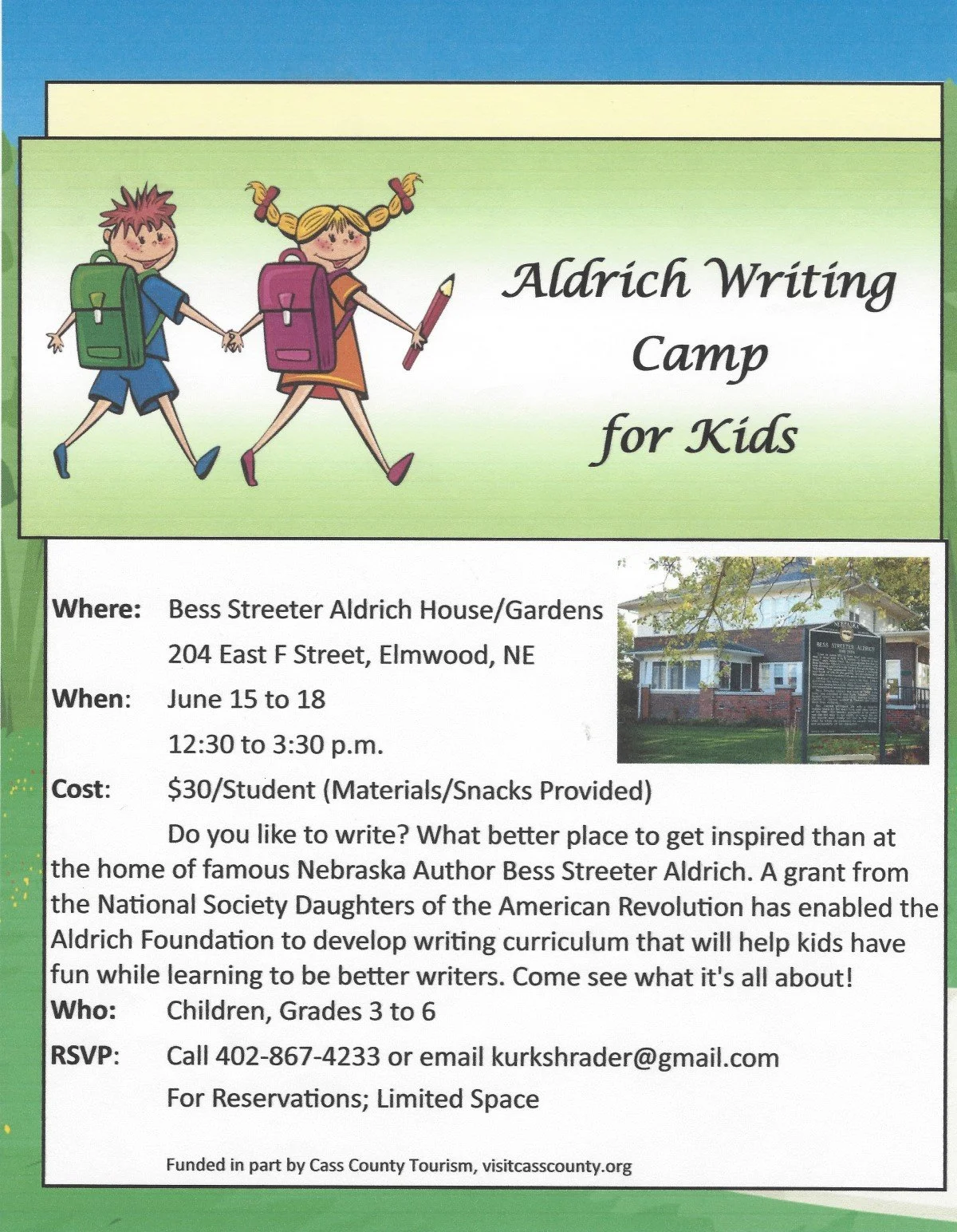 Aldrich Writing Camp — Bess Streeter Aldrich Foundation