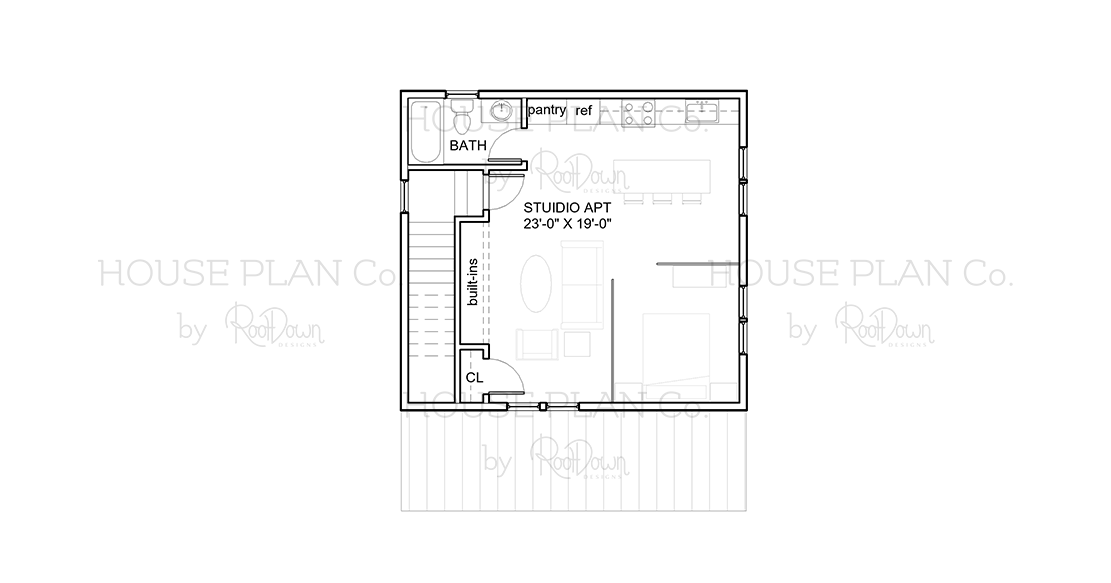 JORDAN ADU: APARTMENT + GARAGE — Root Down House Plan Co.