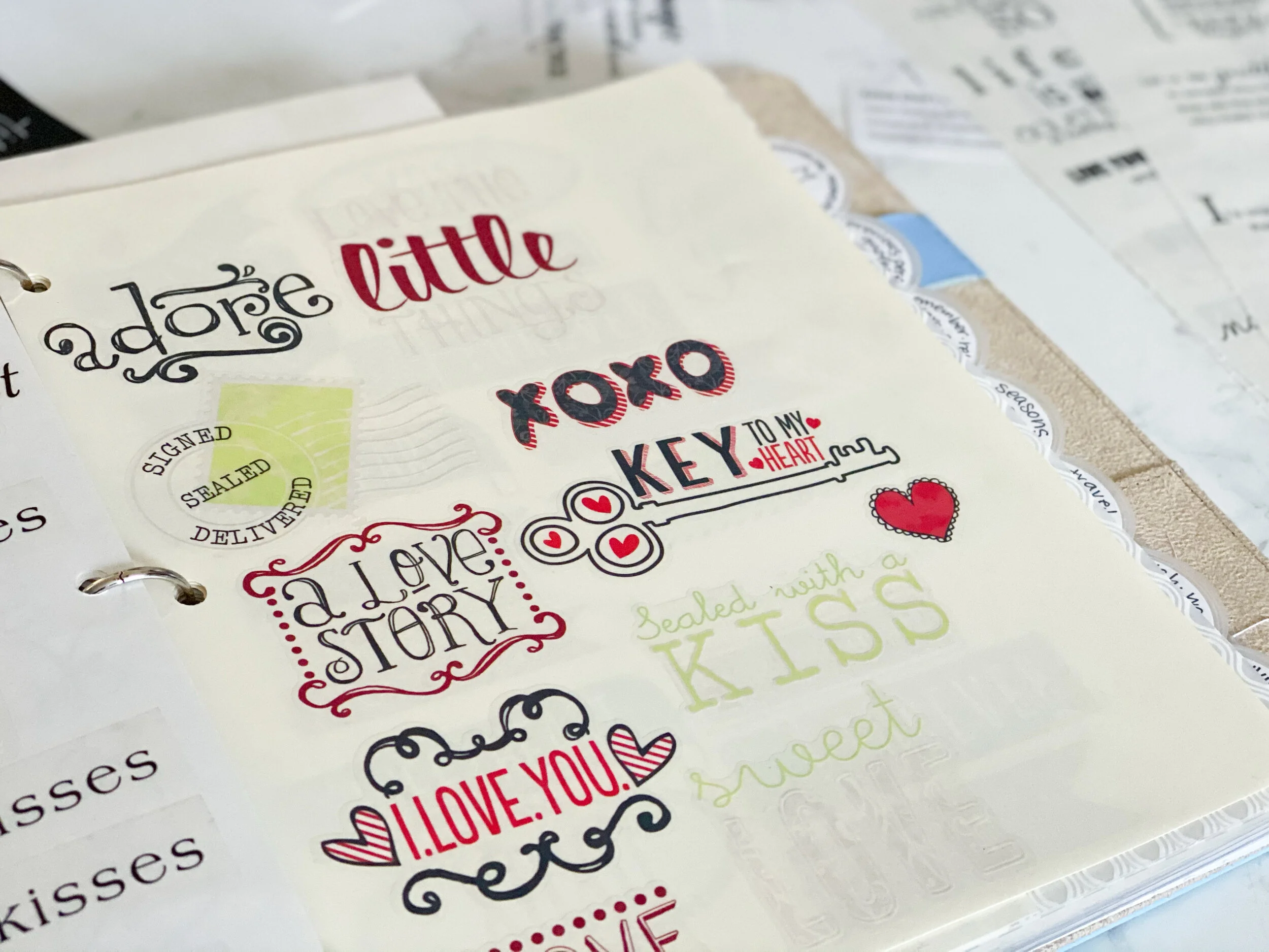 Craft Room Organization: Sticker Organization for Title stickers ...